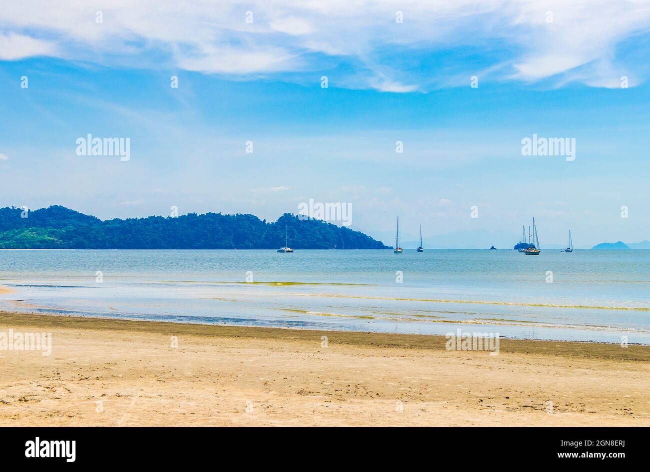 Tropical Paradise island Koh Phayam Aow Yai Beach landscape panorama ...