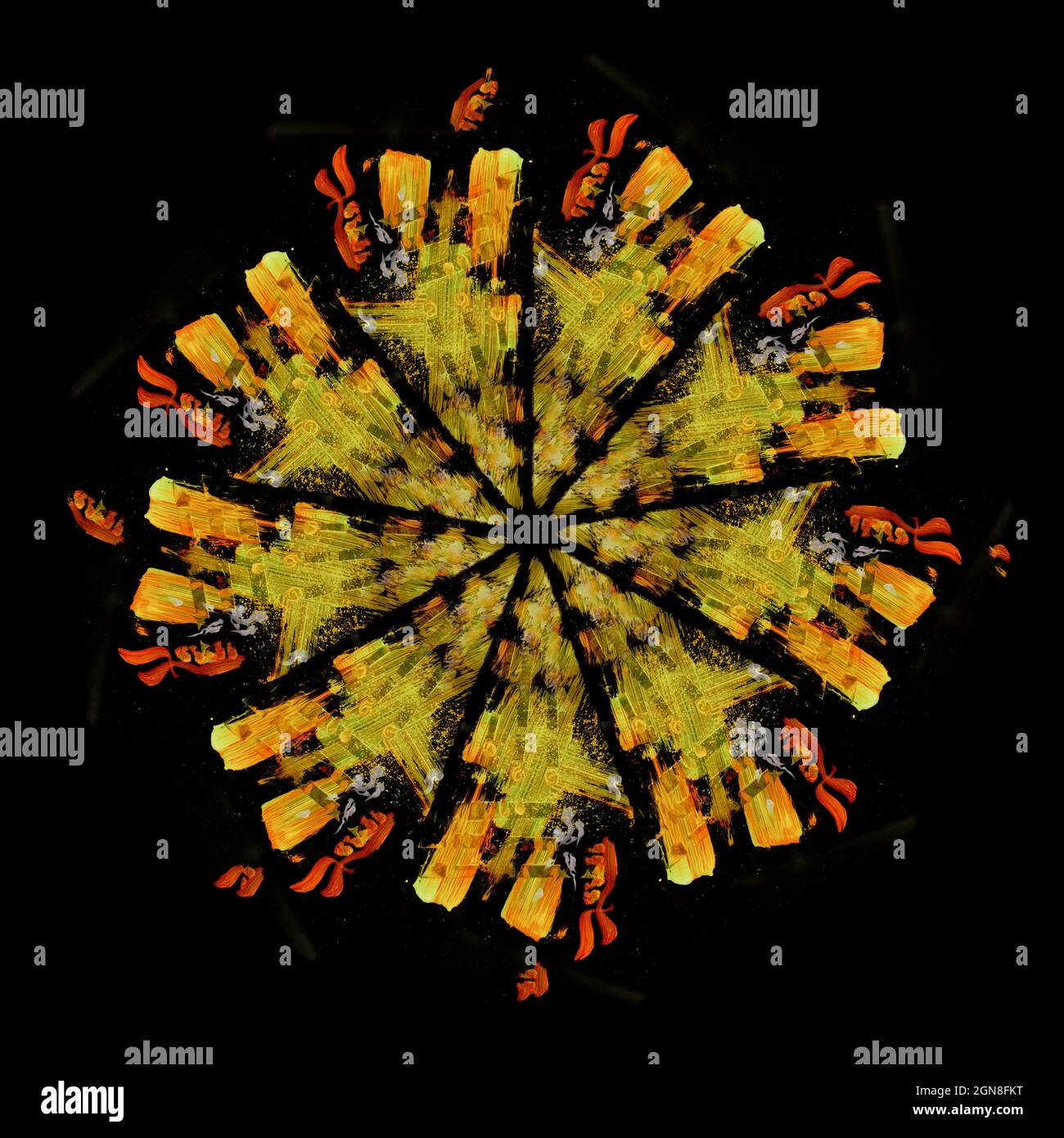 WDVTM - 0002 - Tadpole Sun Mandala Stock Photo - Alamy