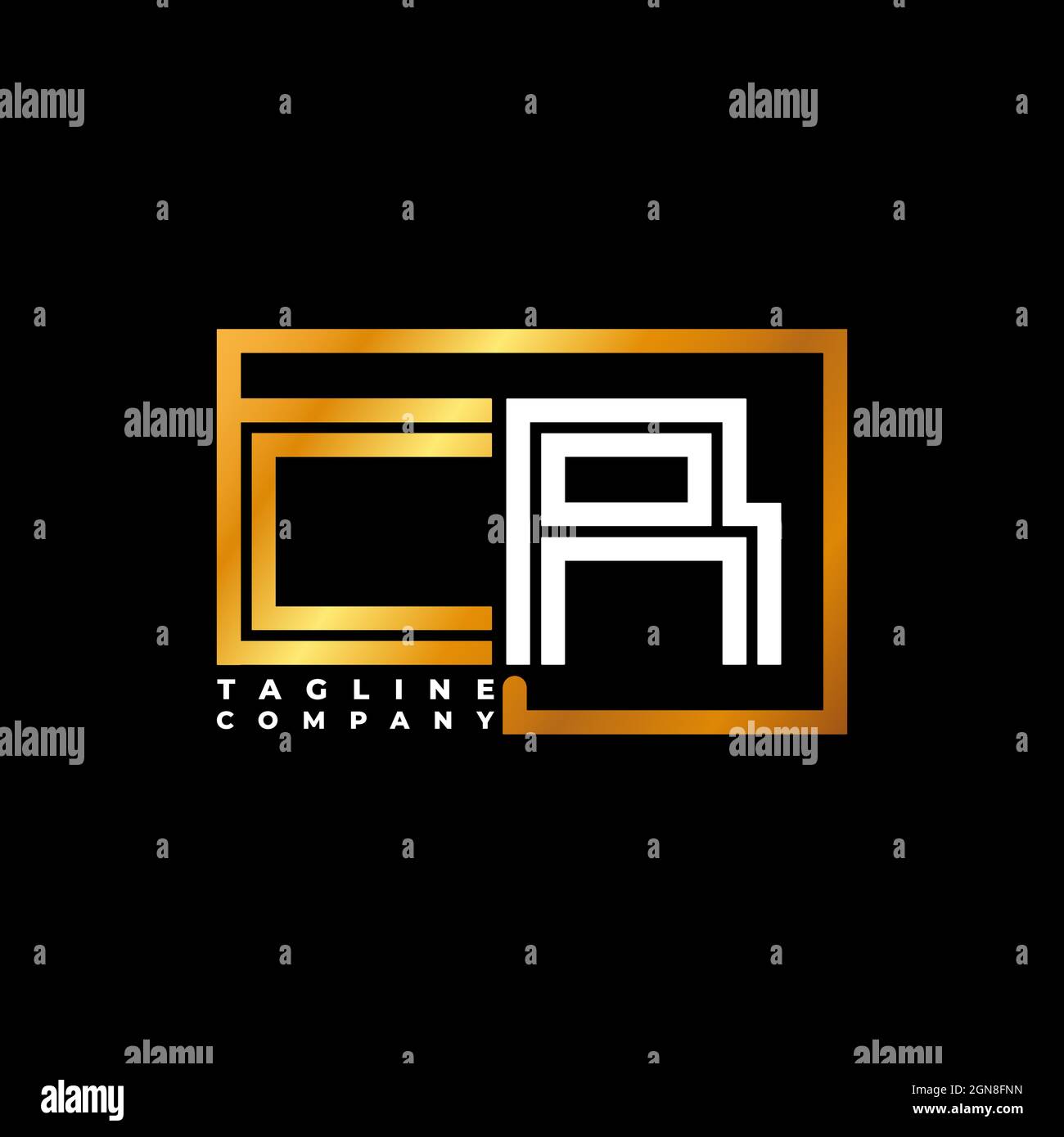 CR Logo letter monogram shape line golden vector template. Business ...