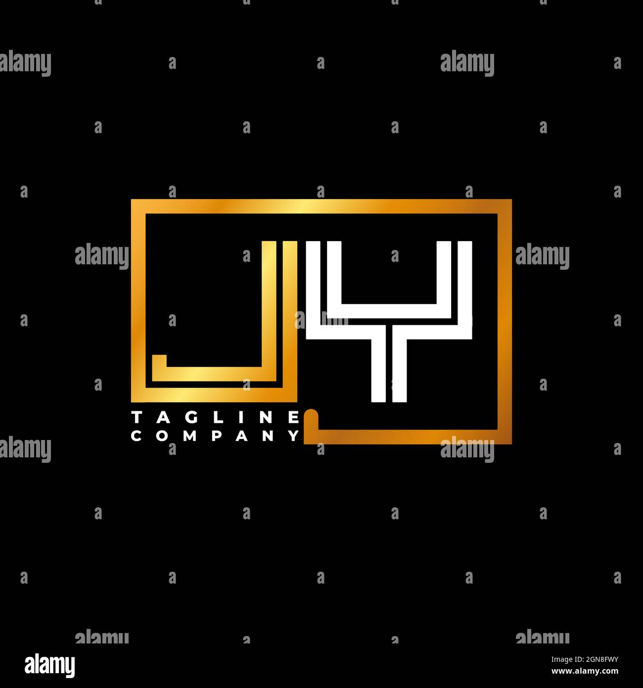 JY Logo letter monogram shape line golden vector template. Business ...