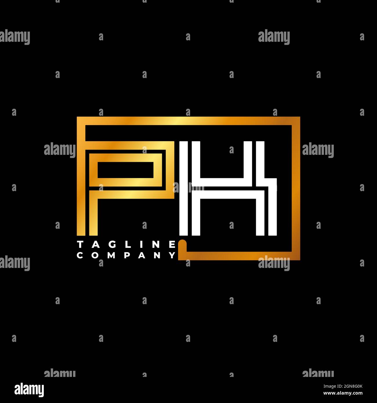 PK Logo letter monogram shape line golden vector template. Business ...