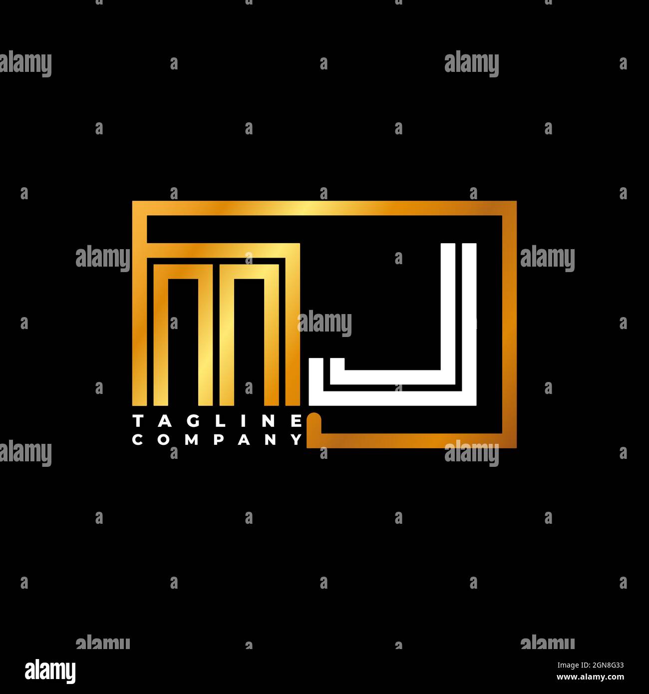 Mj golden logo hi-res stock photography and images - Alamy