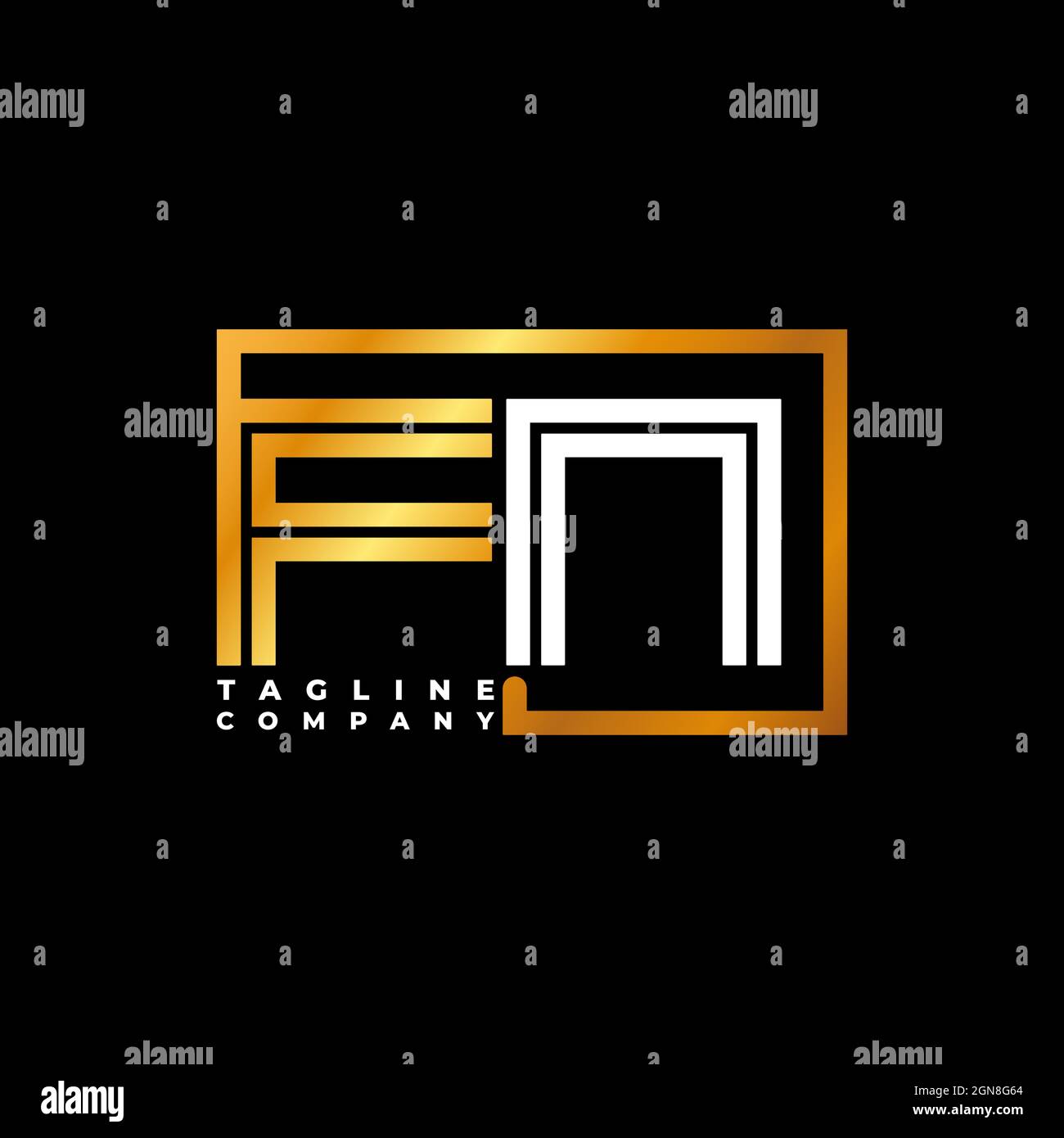 Fn minimal logo design hi-res stock photography and images - Alamy