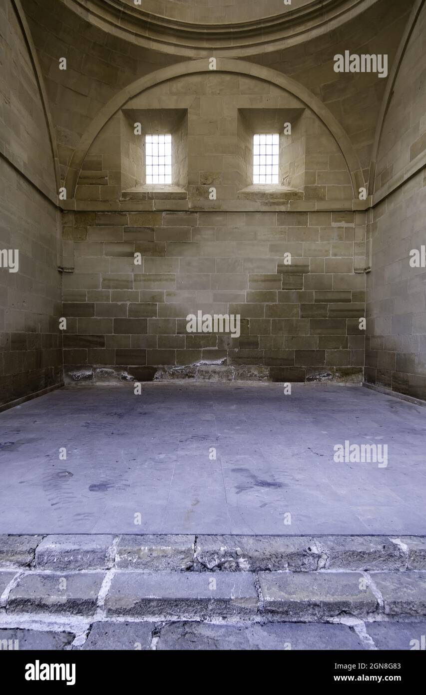 Detail of abandoned and destroyed medieval church, ruins Stock Photo ...