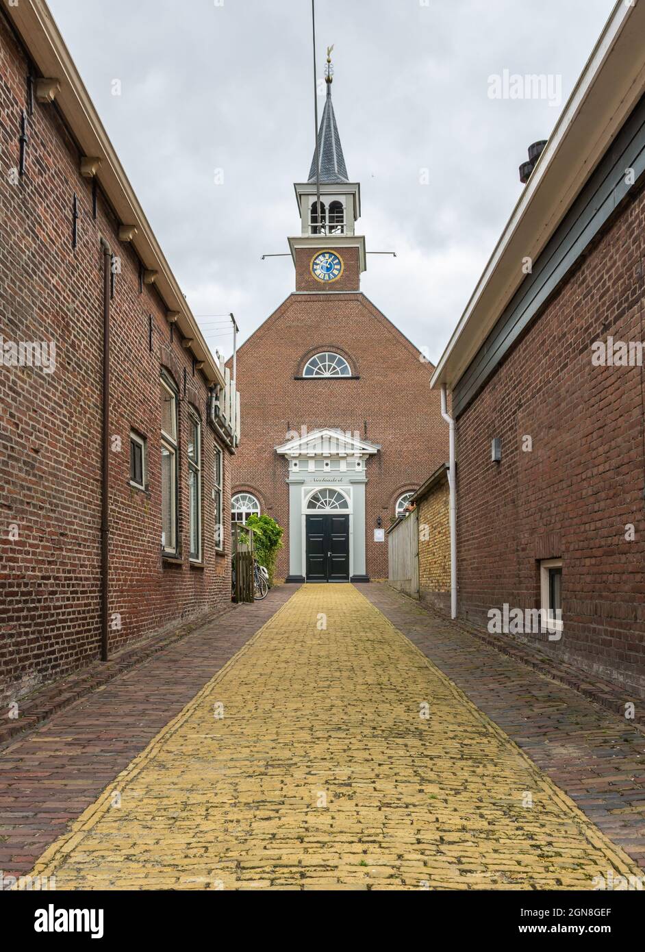 Church Nicolaaskerk from 1861 in the city of Stavoren, Province ...