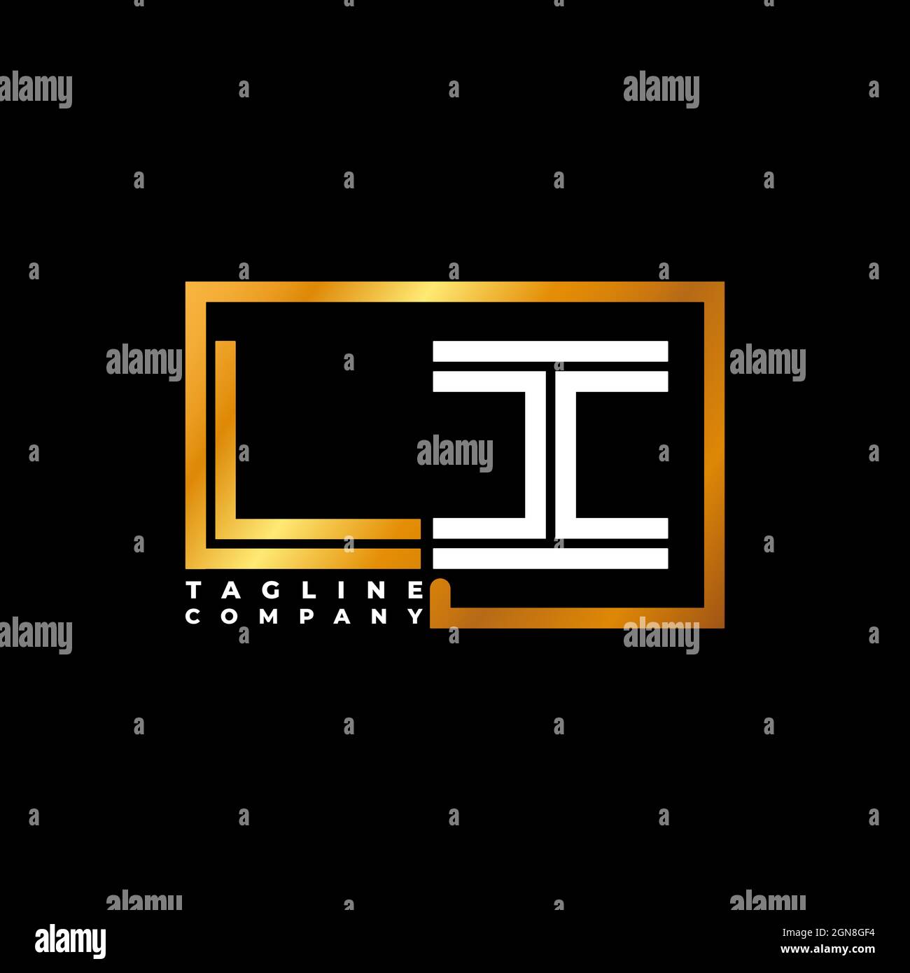 LI Logo letter monogram shape line golden vector template. Business ...