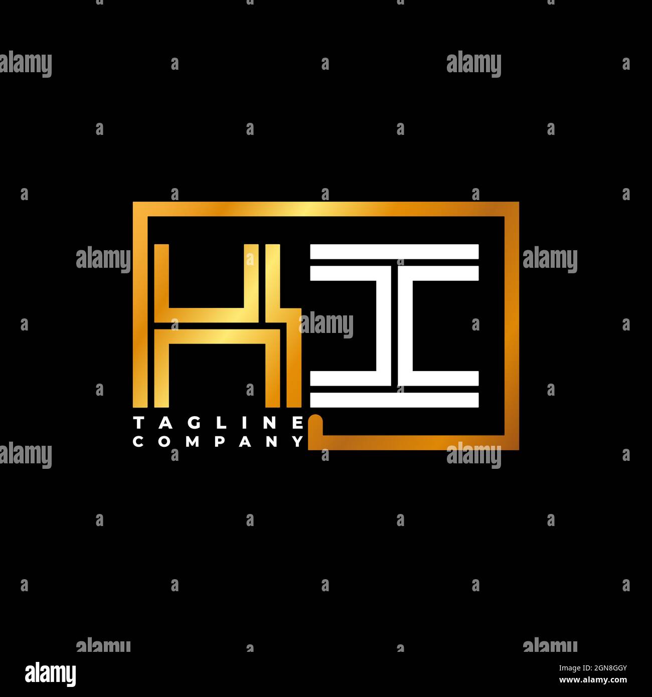 KI Logo letter monogram shape line golden vector template. Business ...