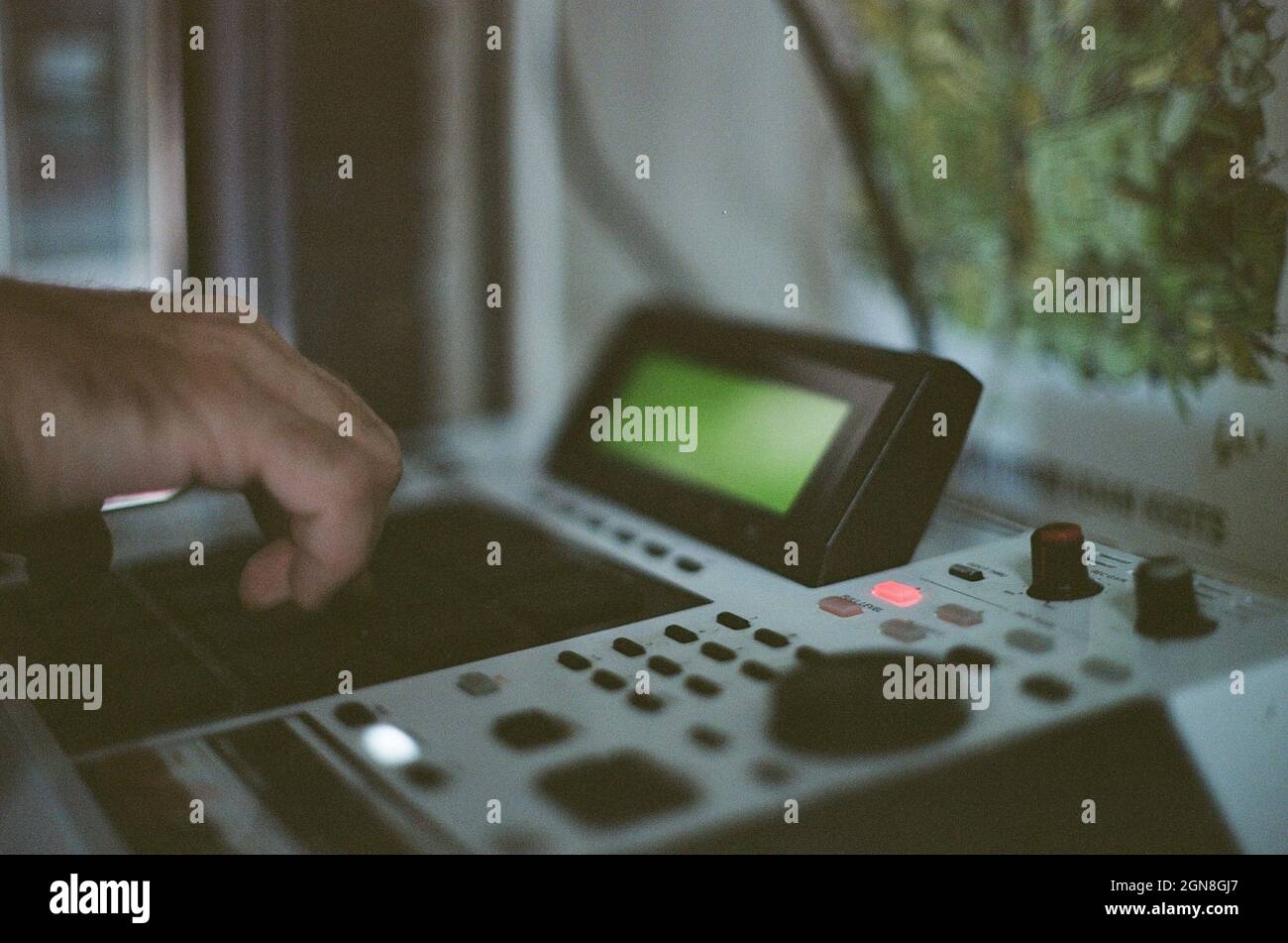 Selective closeup of a sound control panel Stock Photo - Alamy