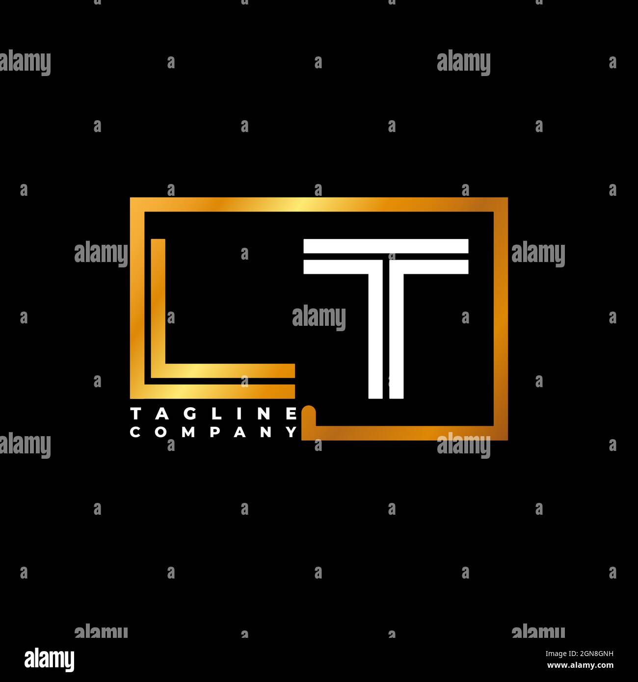 LT Logo letter monogram shape line golden vector template. Business ...