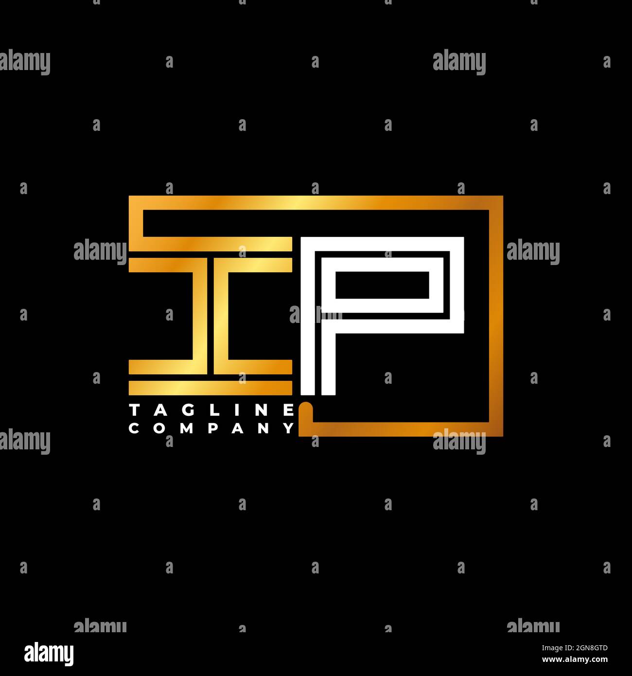 Ip initials logo hi-res stock photography and images - Alamy