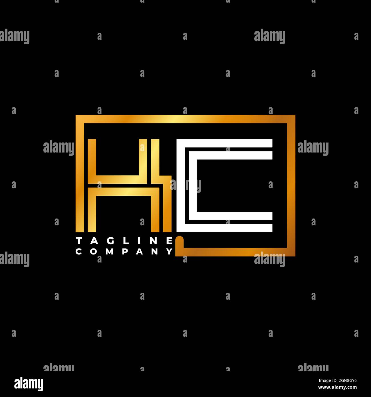 KC Logo letter monogram shape line golden vector template. Business ...