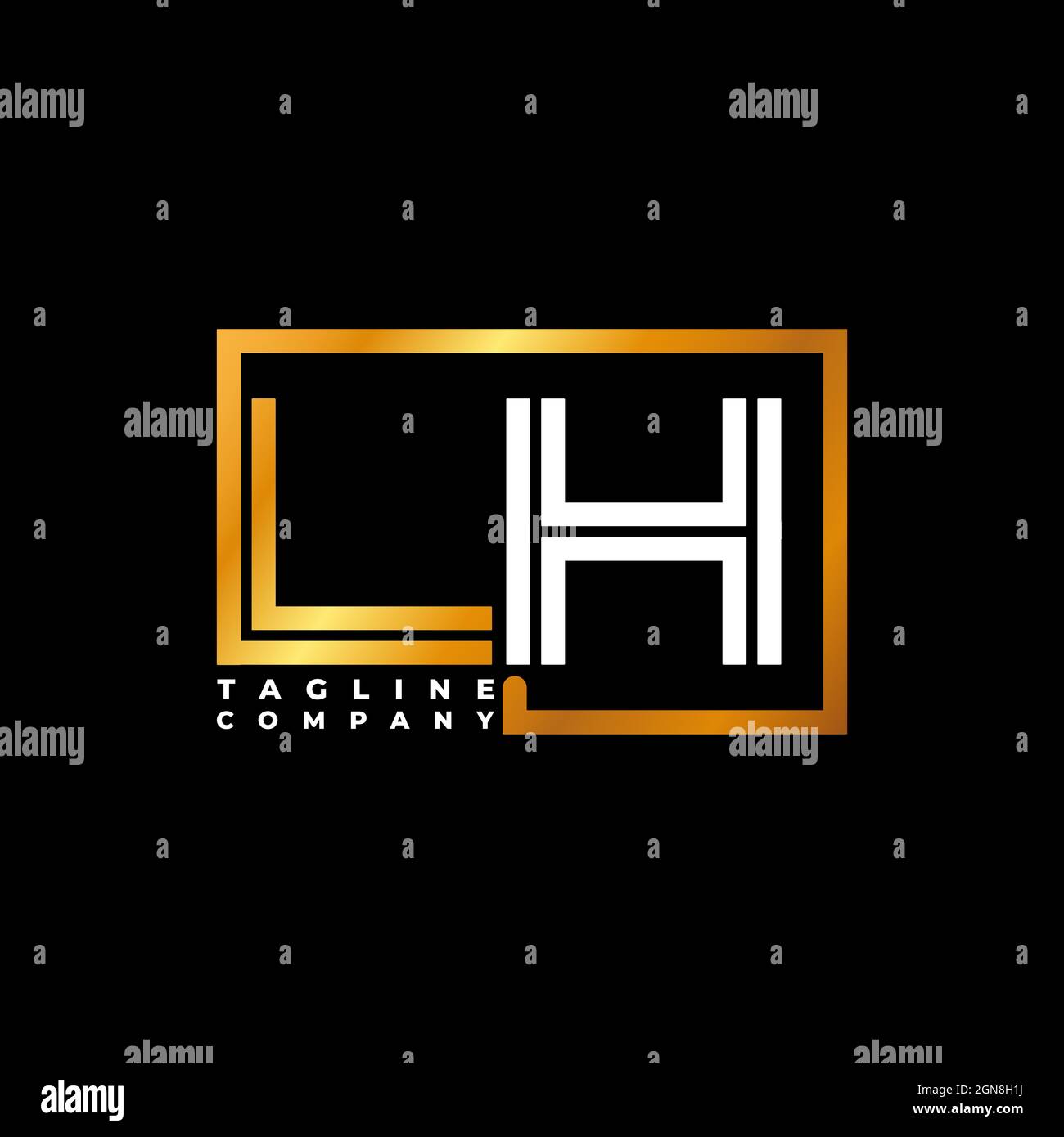 Letter lh logo hi-res stock photography and images - Alamy