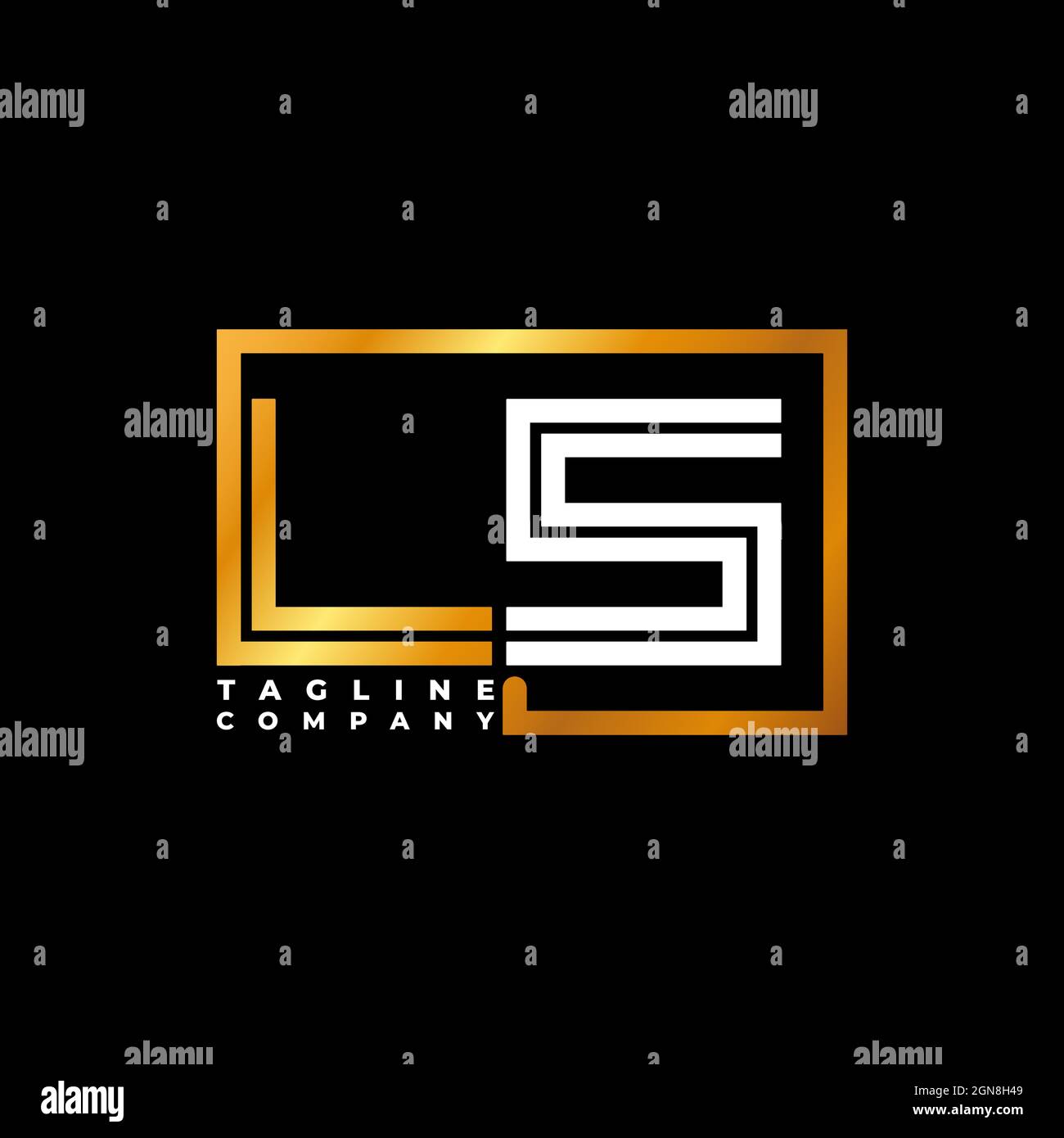 LS Logo letter monogram shape line golden vector template. Business ...