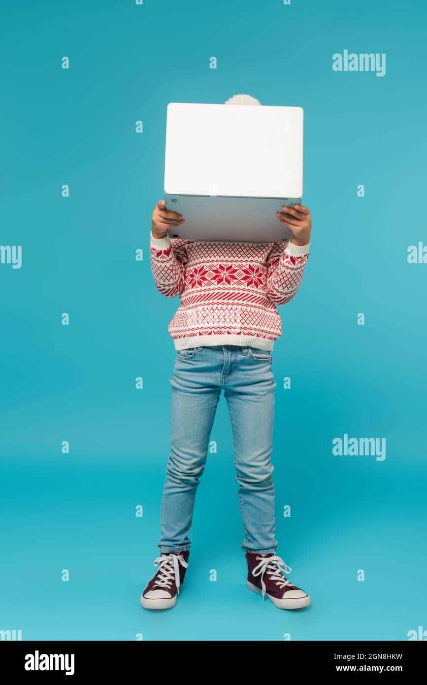 Child girl obscure laptop hi-res stock photography and images - Alamy