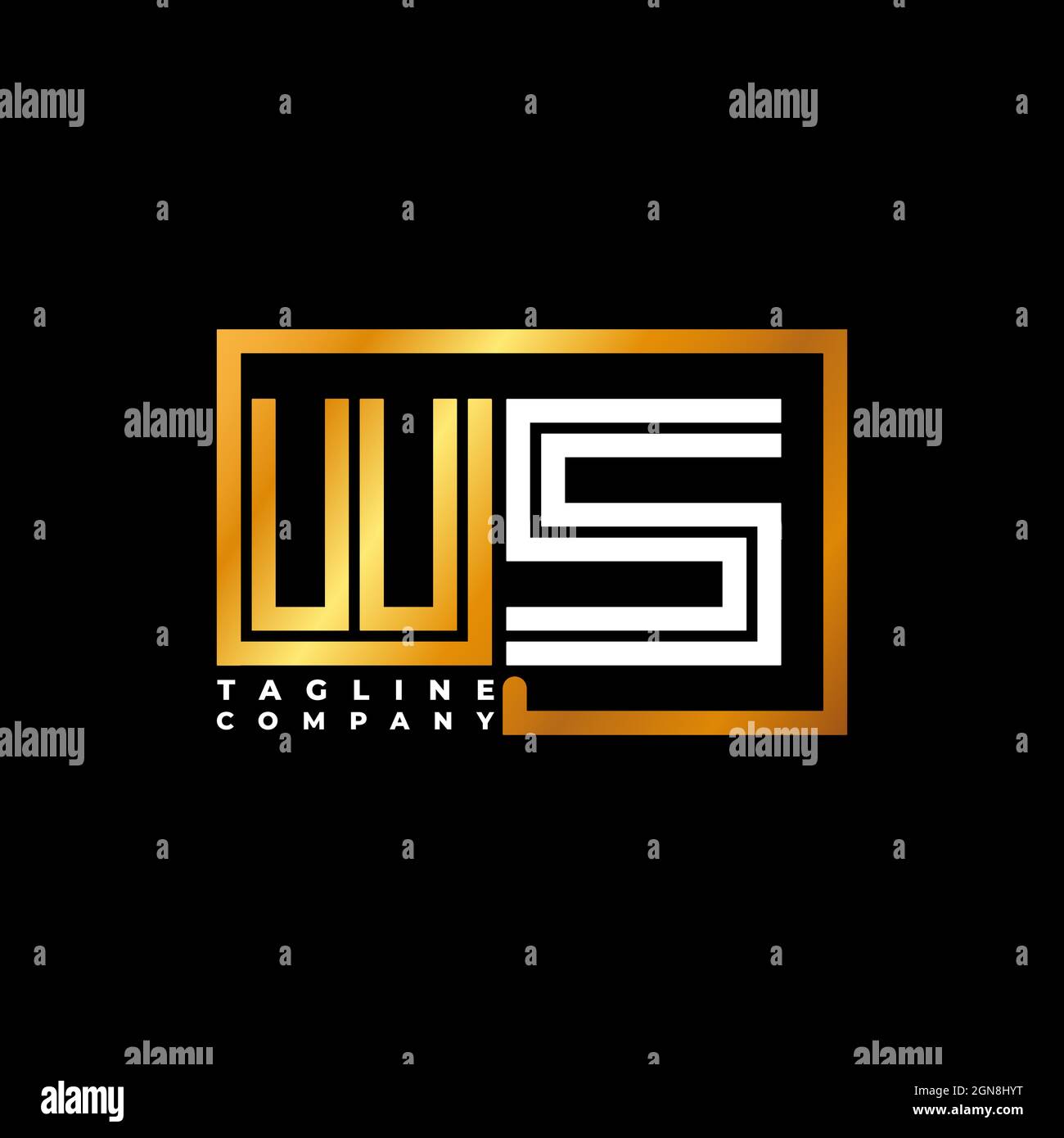 Letter ws logo hi-res stock photography and images - Alamy