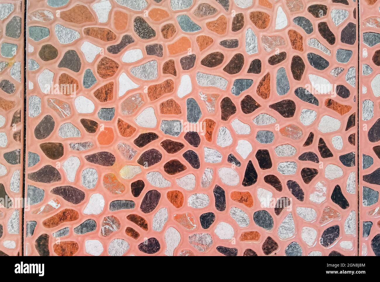 Stone block make an imitation of the real thing with paper to decorate ...