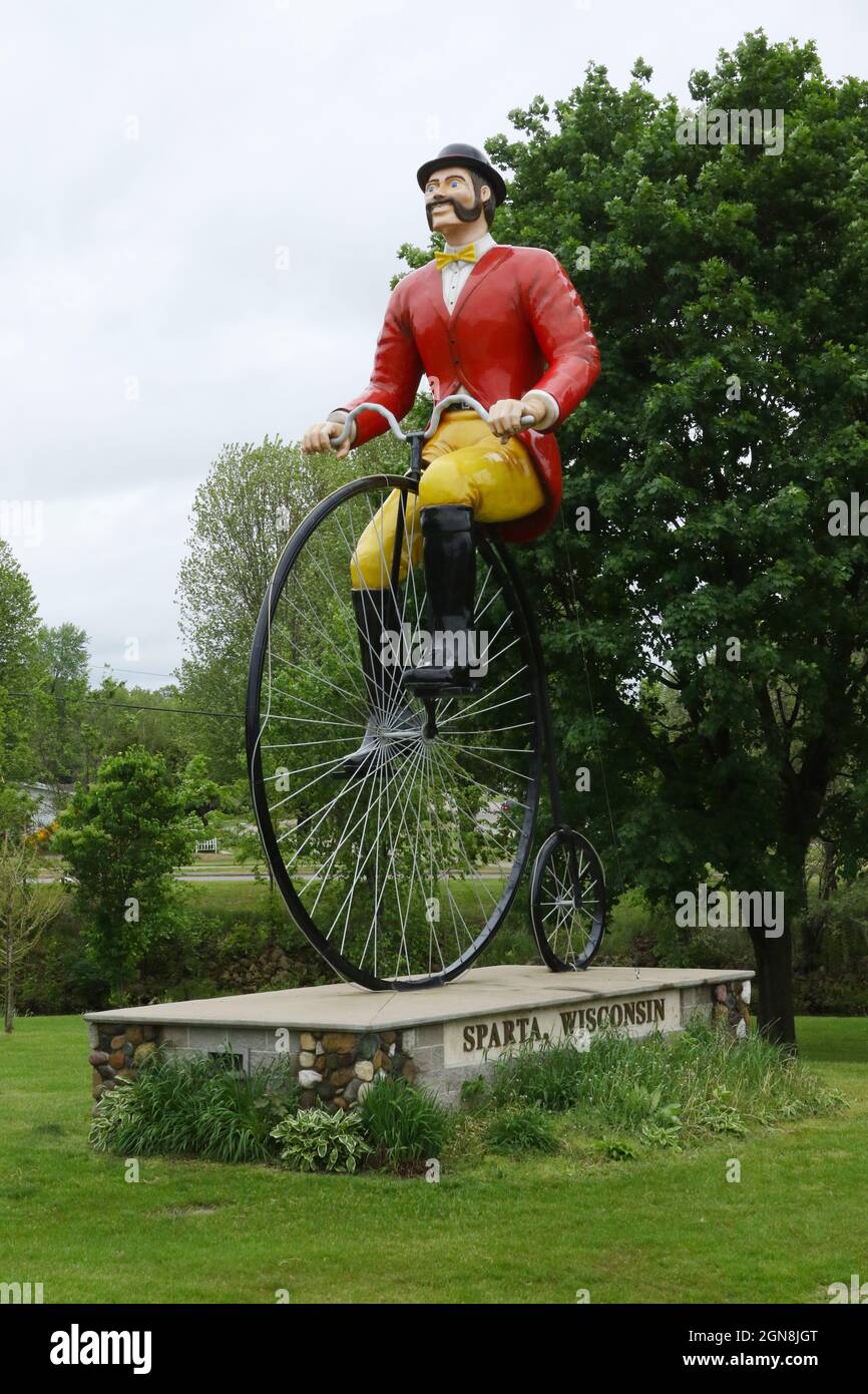 Bicycle Man Sign at Ben Bikin' Information Center, Sparta, Wisconsin ...