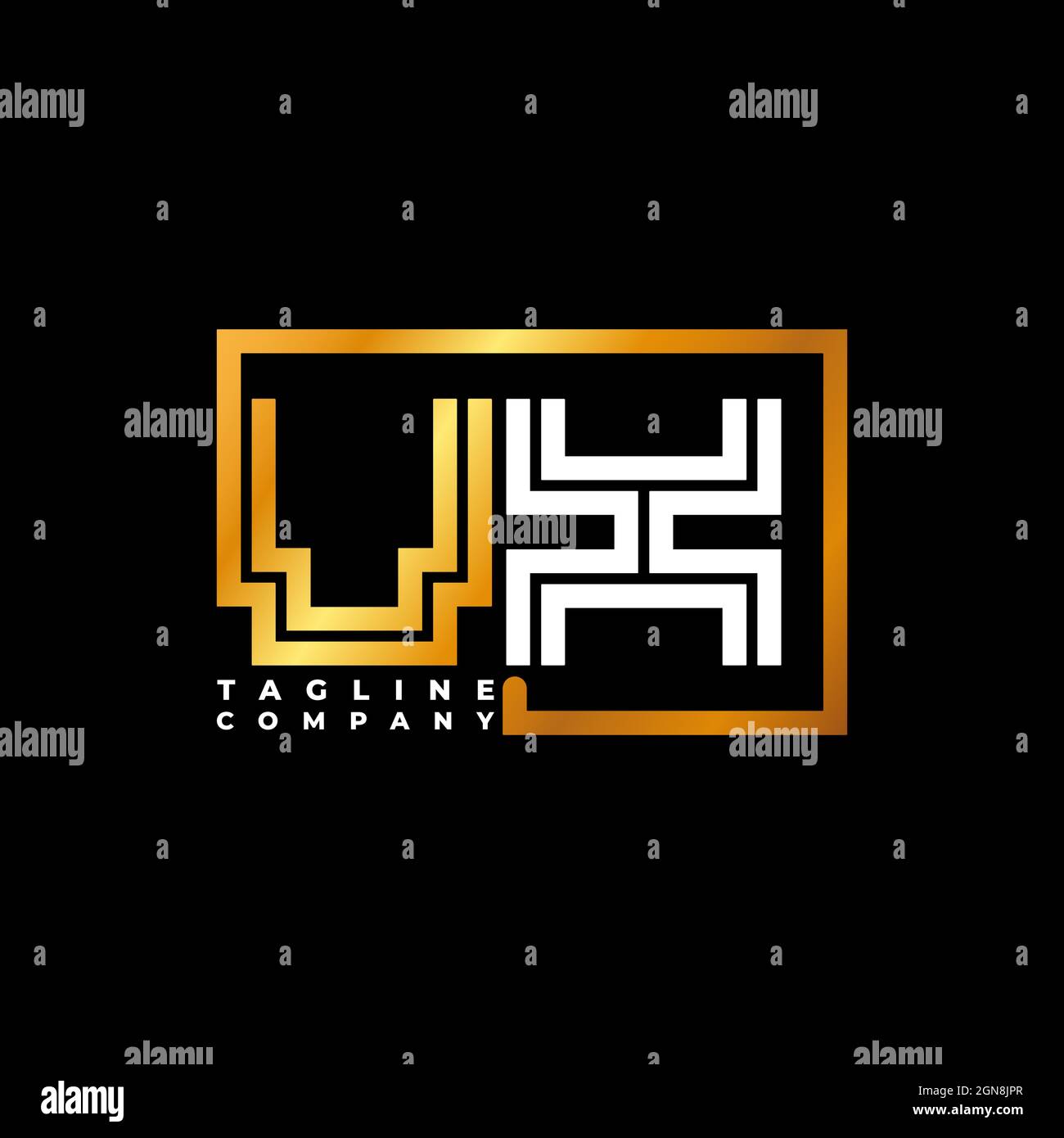 VX Logo letter monogram shape line golden vector template. Business ...