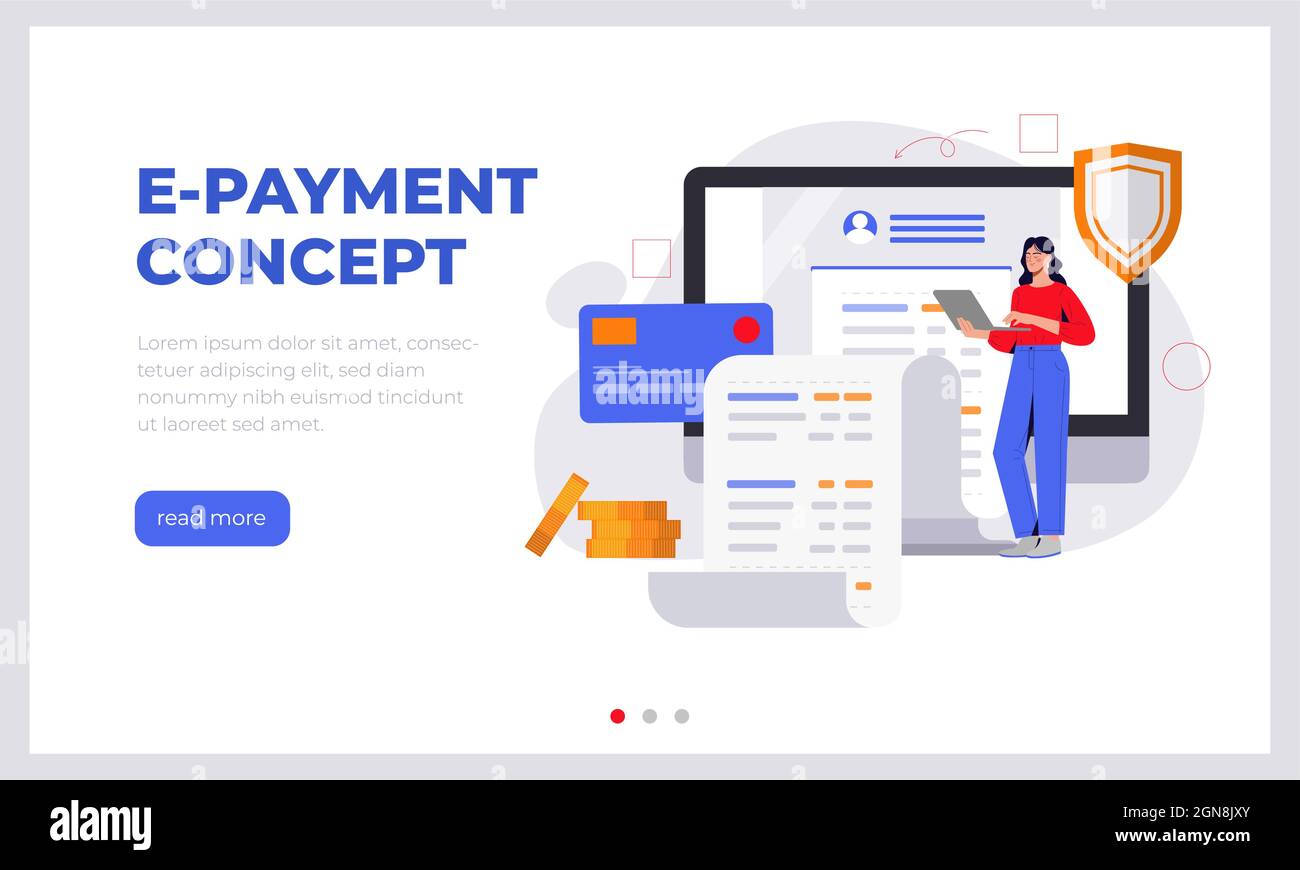 Electronic payment digital receipt, online banking Stock Vector Image ...