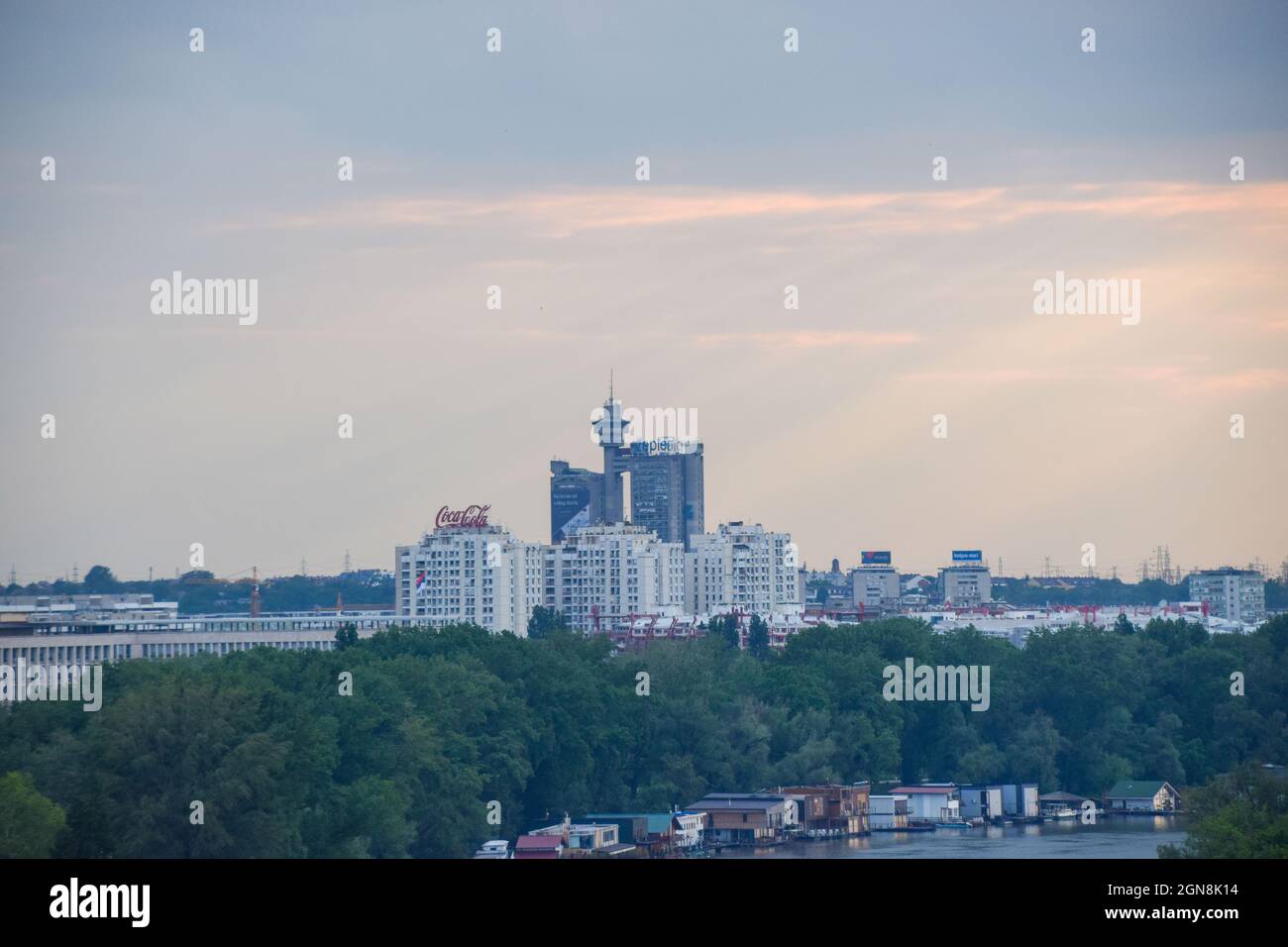 Western City Gate, Genex Tower, Belgrade, Serbia, May 2019 Stock Photo ...