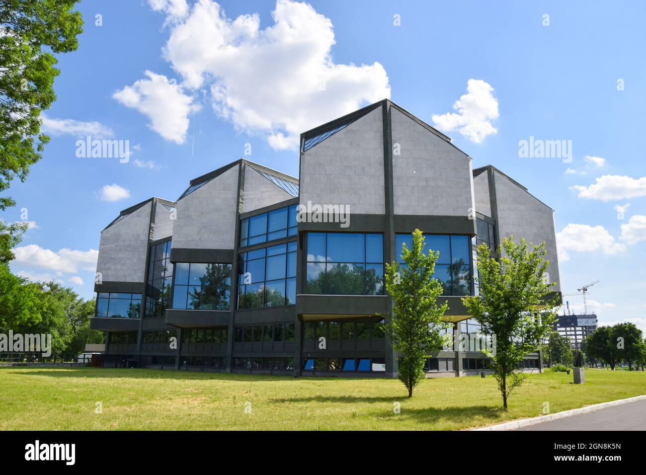 Belgrade, Serbia, May 2019. Museum of Contemporary Art exterior view. Credit: Vuk Valcic / Alamy ...