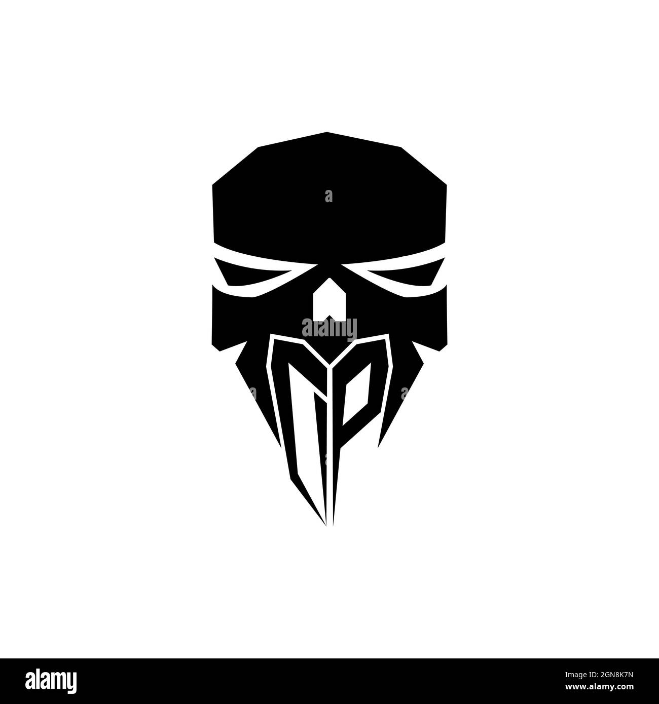 DP Initial ESport gaming logo. Modern head Skull shape template vector ...