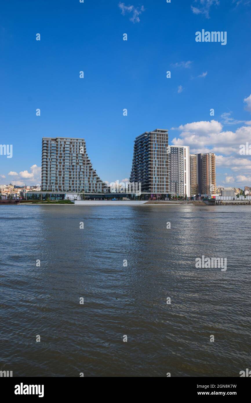 Belgrade Waterfront architecture and river view, Serbia, May 2019 Stock ...