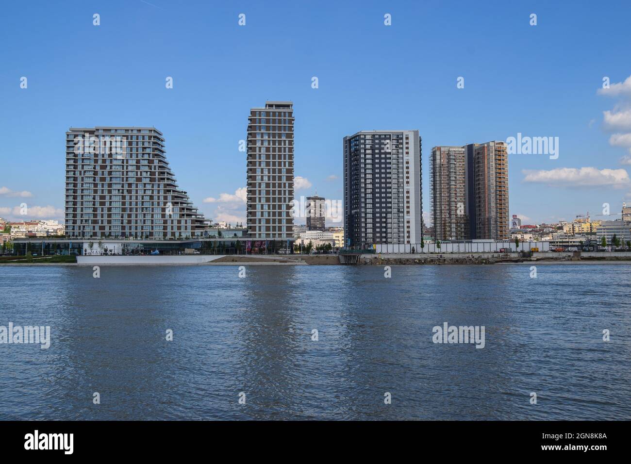 Belgrade Waterfront architecture and river view, Serbia, May 2019 Stock ...