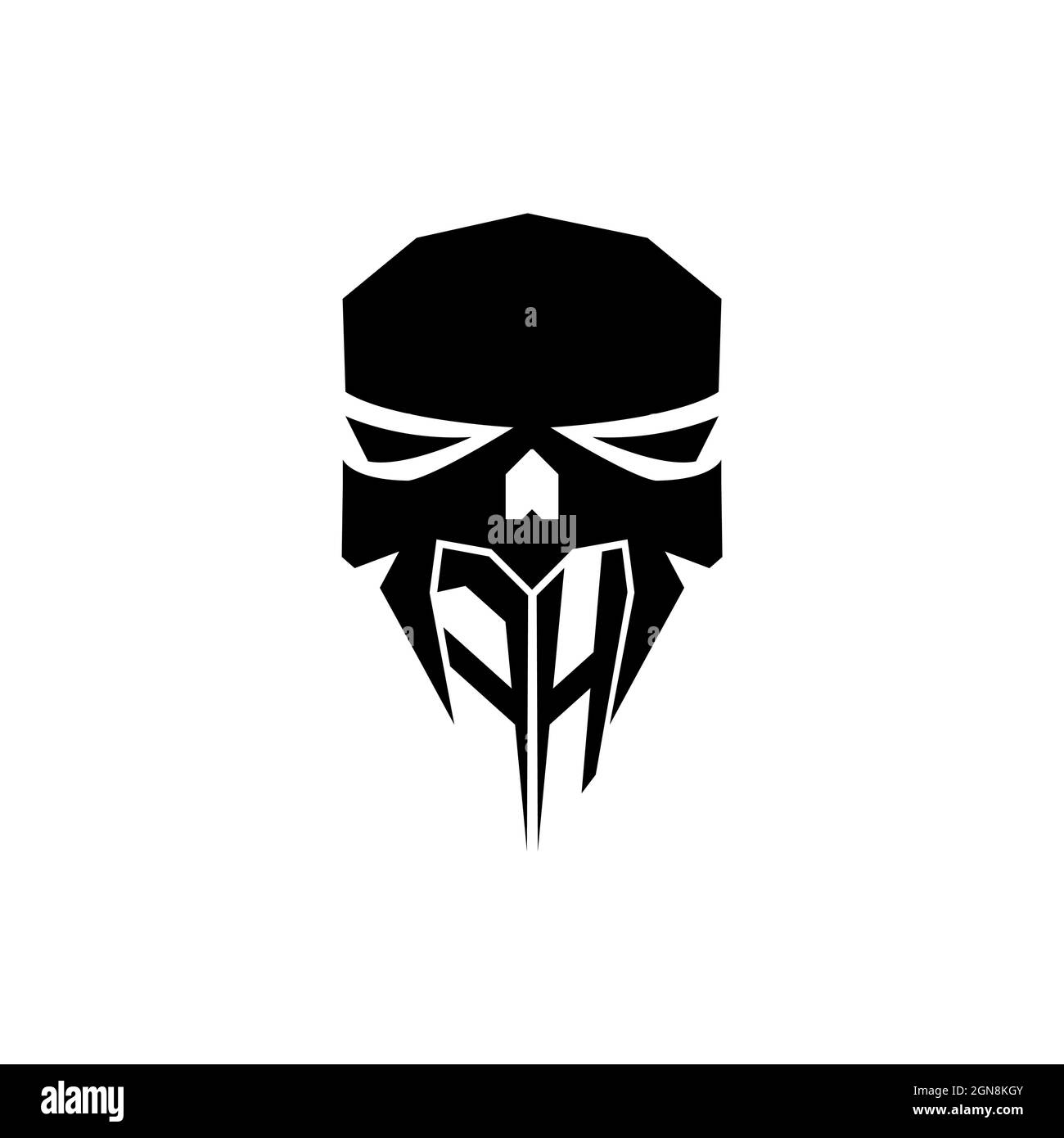 FH Initial ESport gaming logo. Modern head Skull shape template vector ...