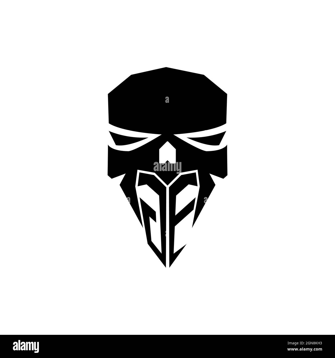 GE Initial ESport gaming logo. Modern head Skull shape template vector ...