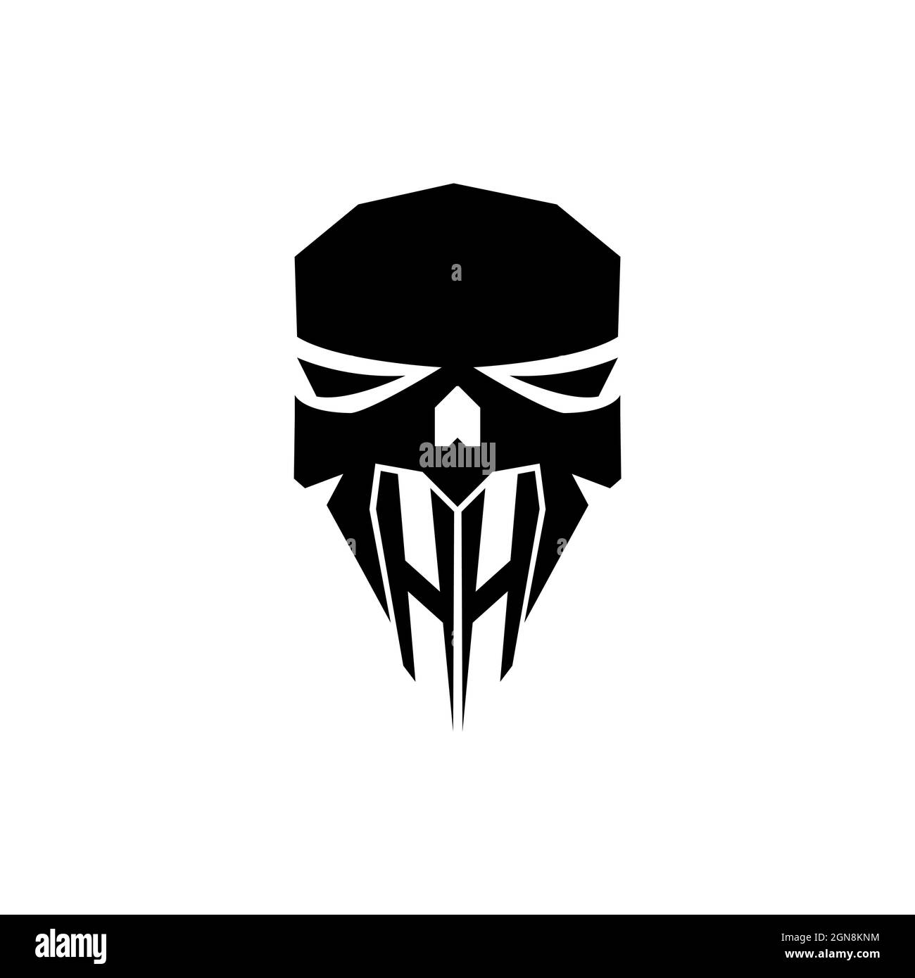 HH Initial ESport gaming logo. Modern head Skull shape template vector ...