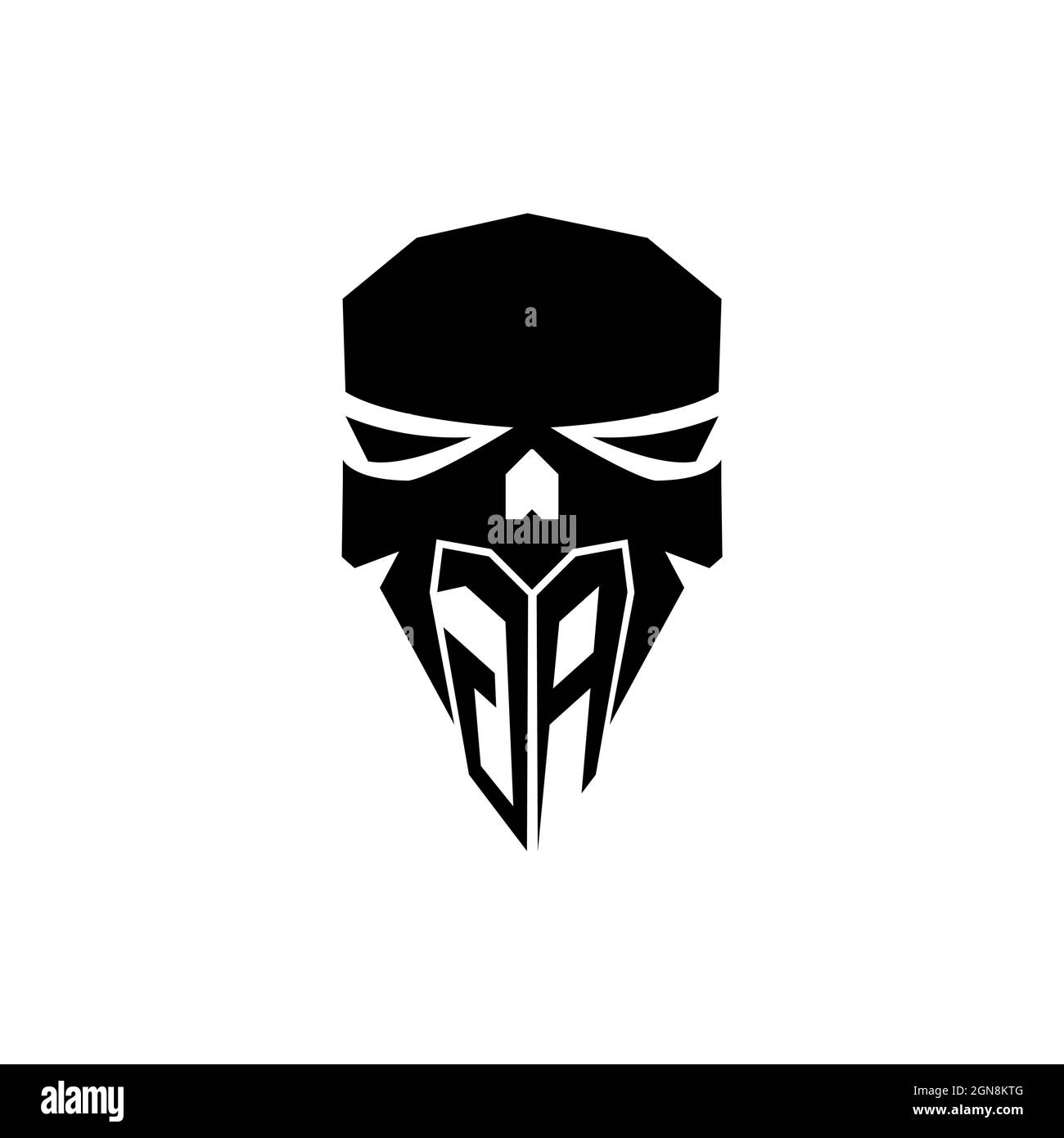 GA Initial ESport gaming logo. Modern head Skull shape template vector ...