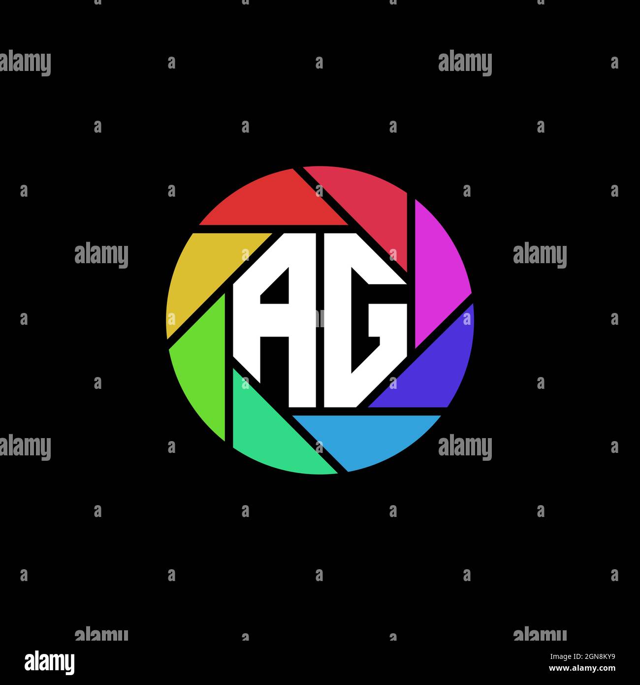 AG Initial ESport gaming logo. Modern head Skull shape template vector ...