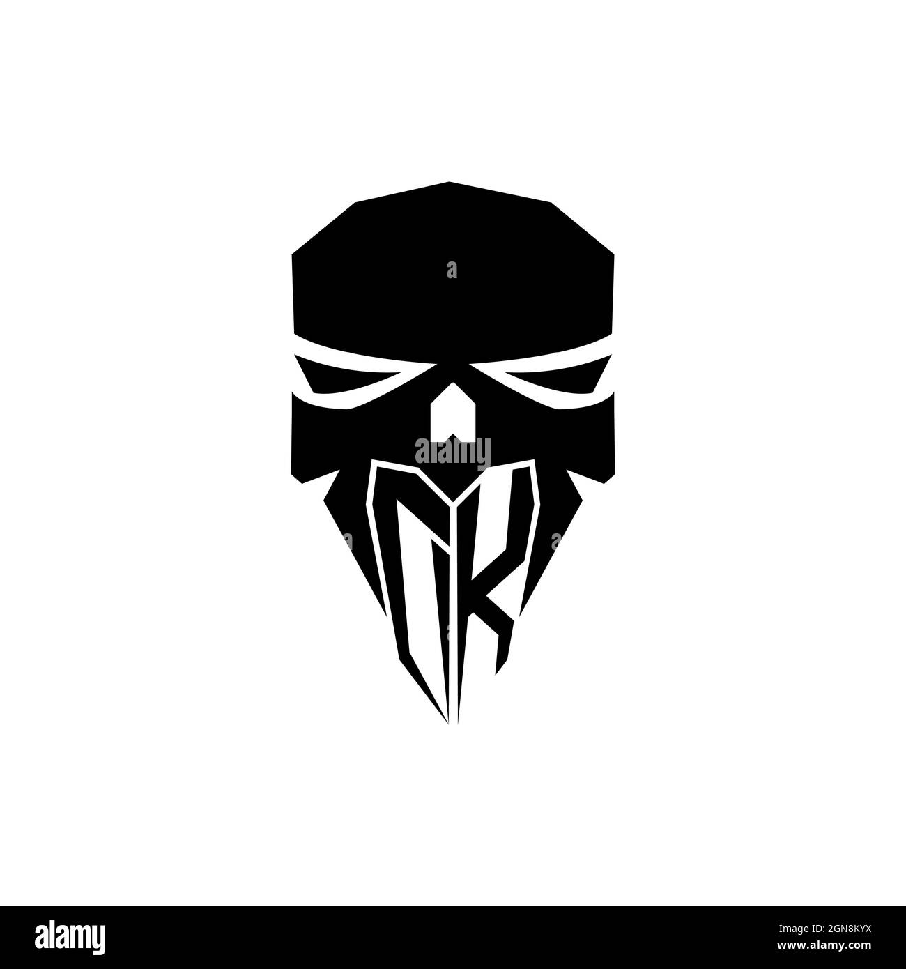 DK Initial ESport gaming logo. Modern head Skull shape template vector ...