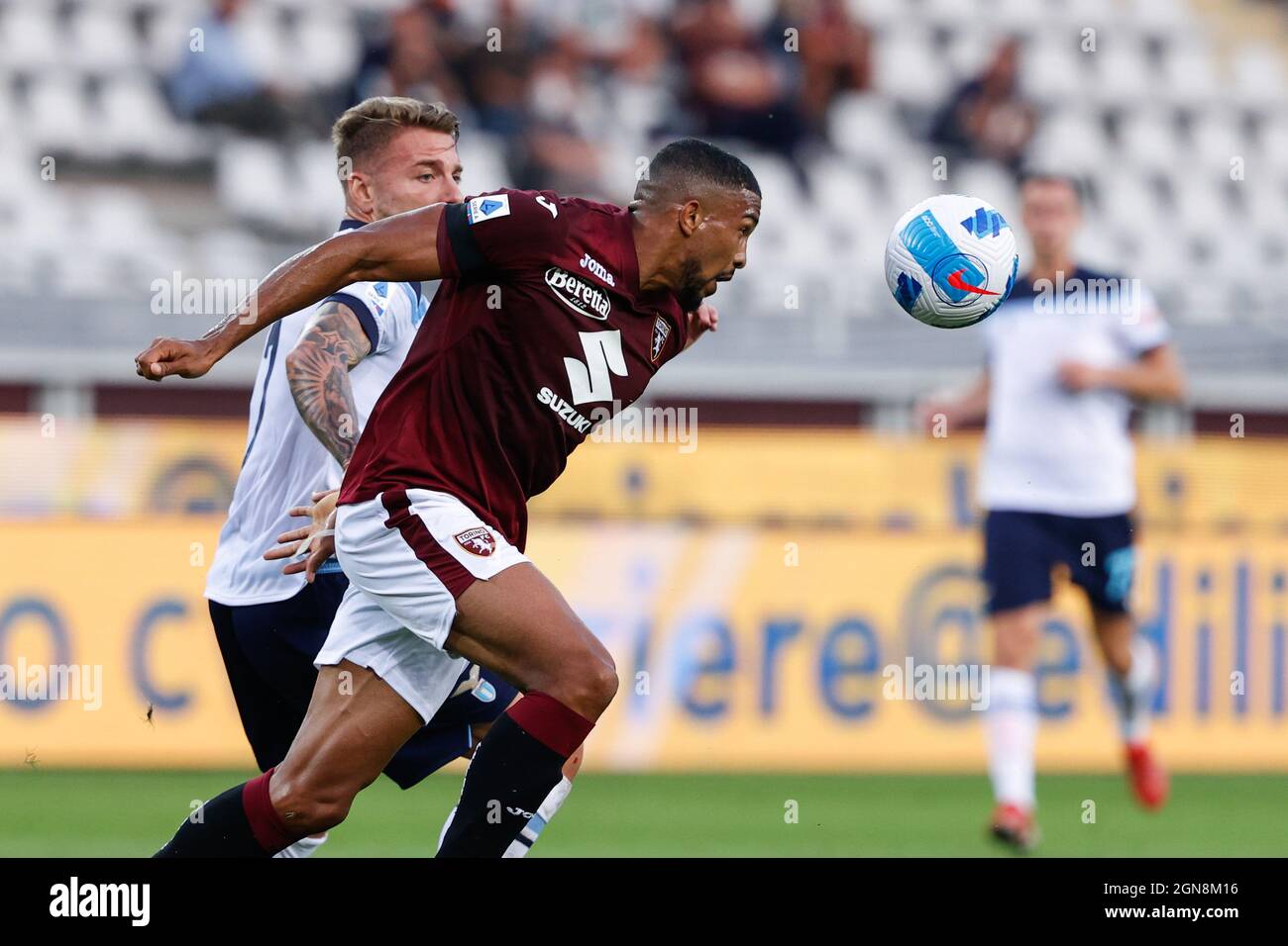 Turin, Italy. 23rd Sep, 2021. Gleison Bremer (Torino FC) header during ...