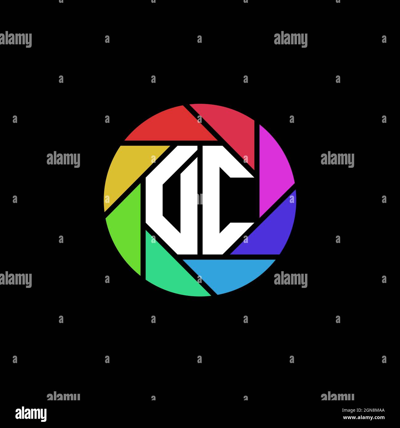 DC Initial ESport gaming logo. Modern head Skull shape template vector ...