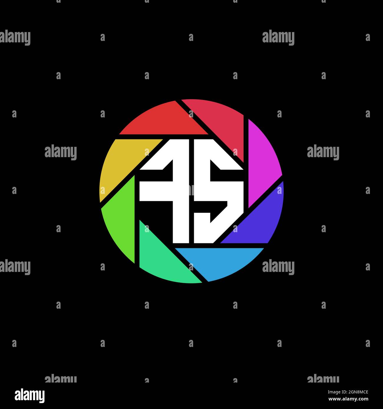 FS Initial ESport gaming logo. Modern head Skull shape template vector ...