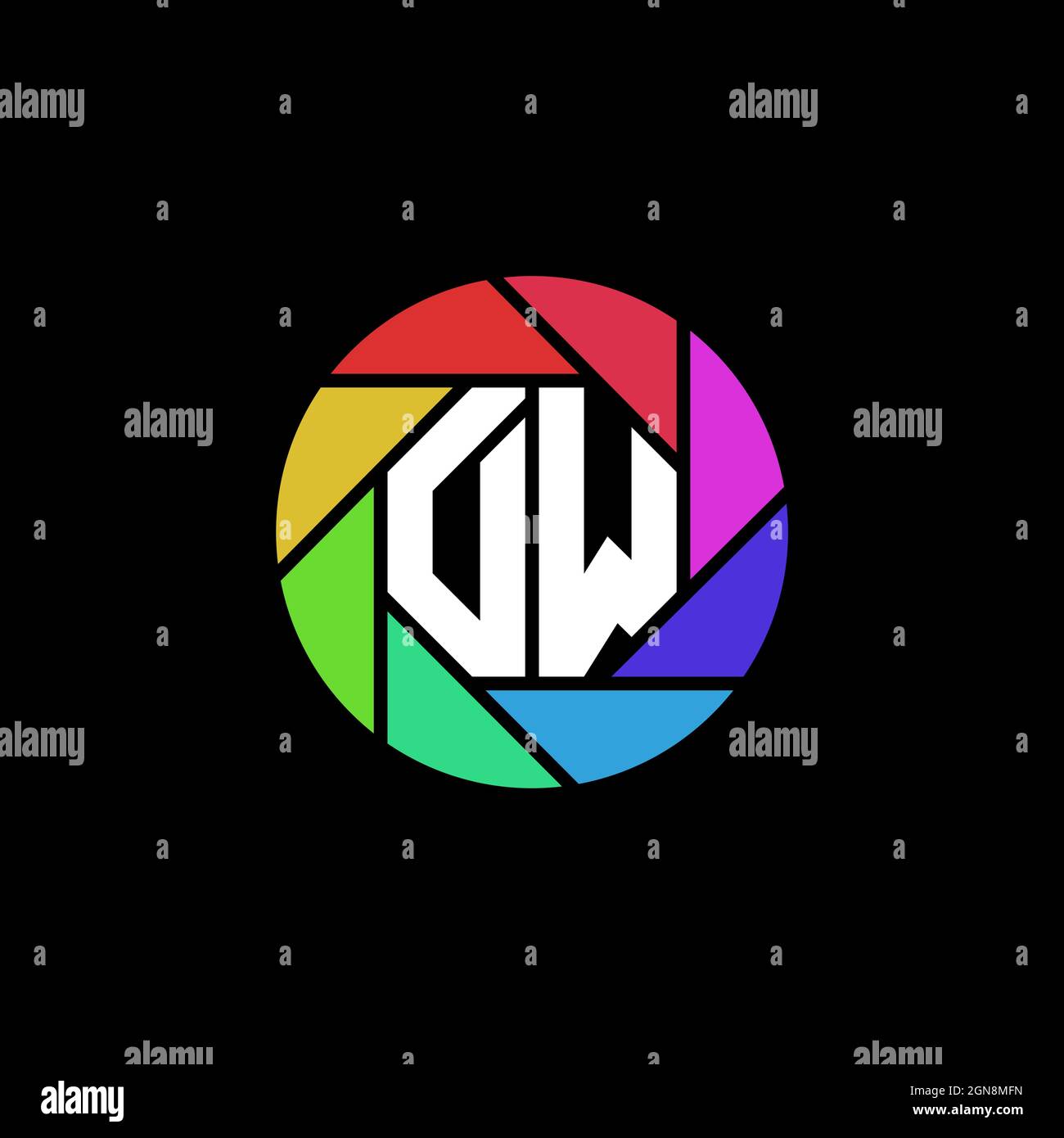 DW Initial ESport gaming logo. Modern head Skull shape template vector ...