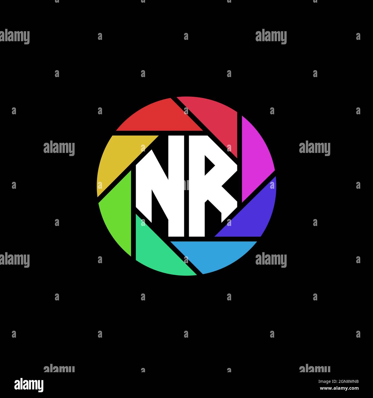 NR Initial ESport gaming logo. Modern head Skull shape template vector ...