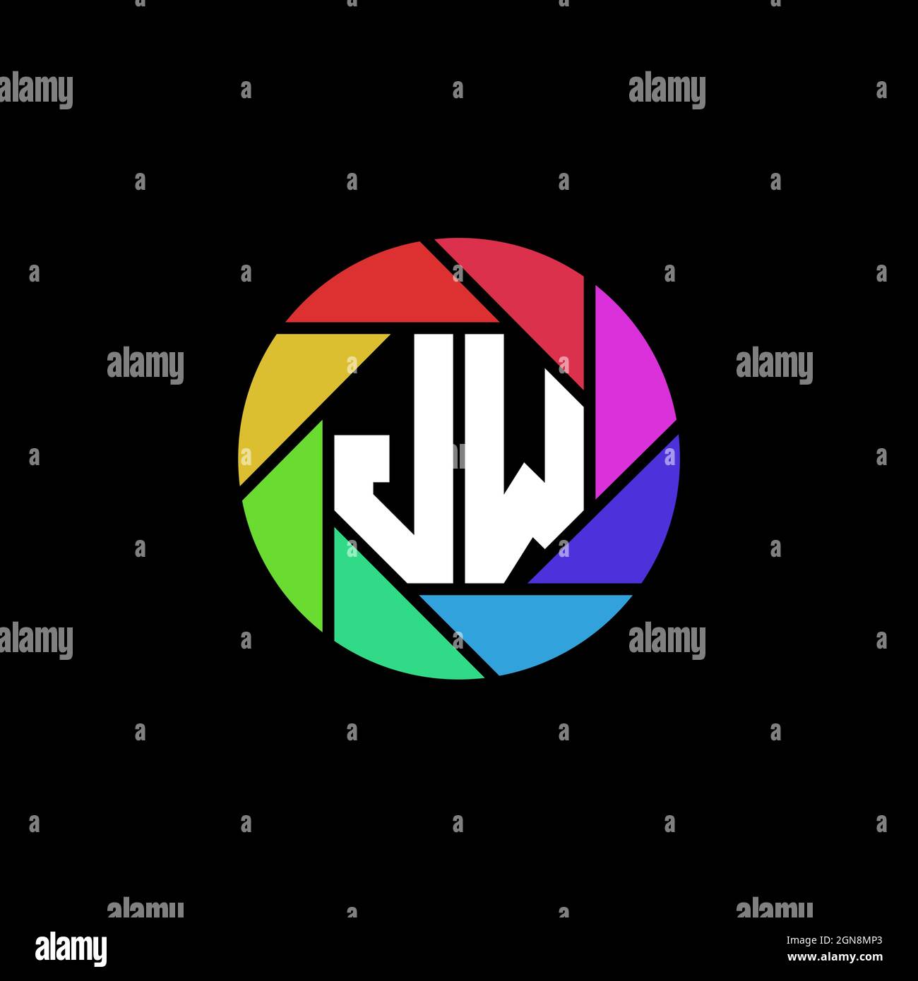 JW Initial ESport gaming logo. Modern head Skull shape template vector ...