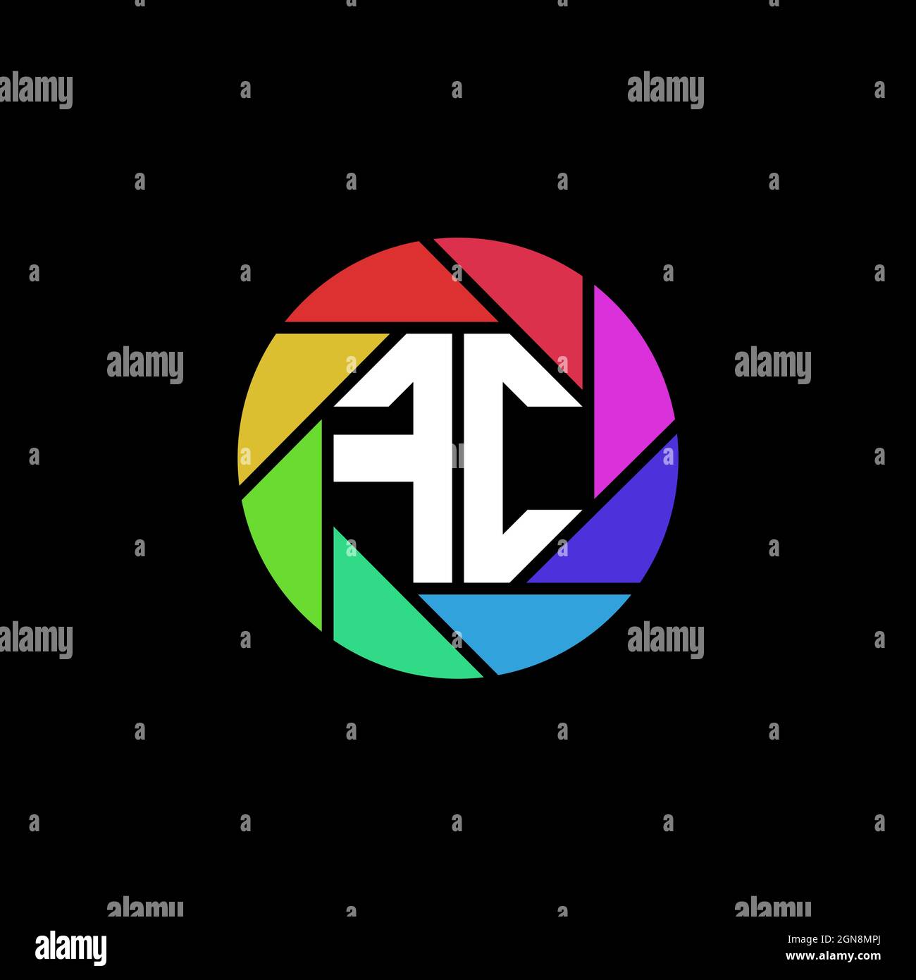 FC Initial ESport gaming logo. Modern head Skull shape template vector ...