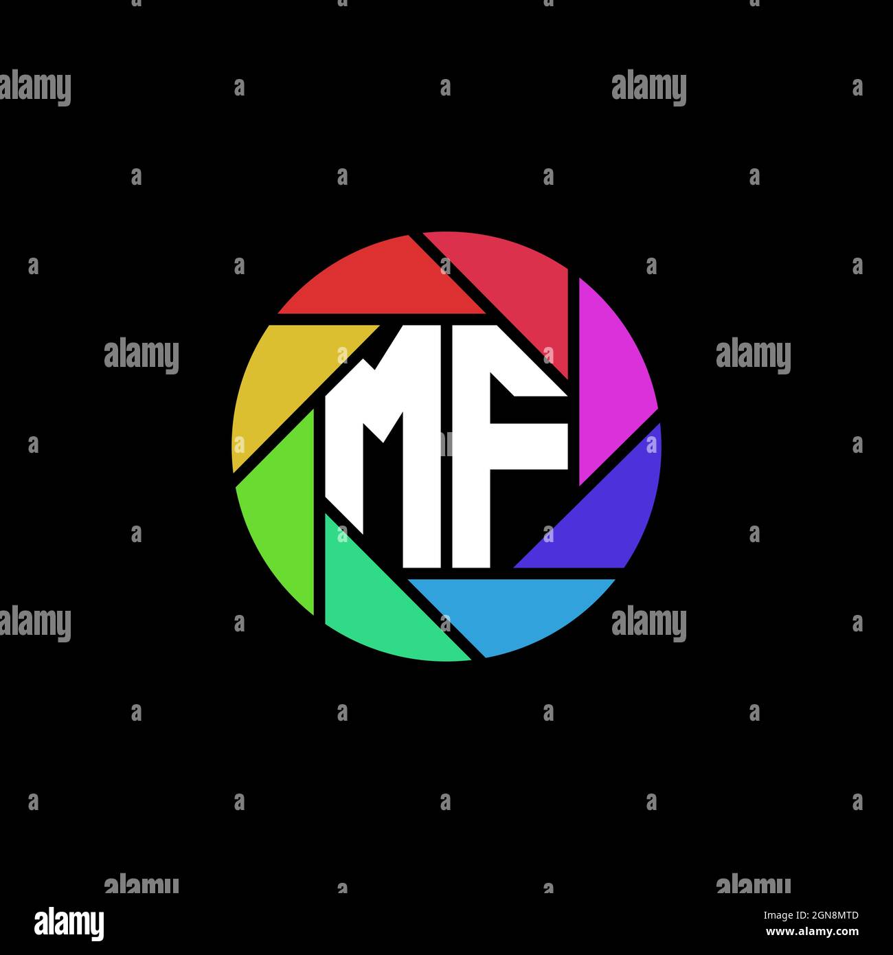 MF Initial ESport gaming logo. Modern head Skull shape template vector ...