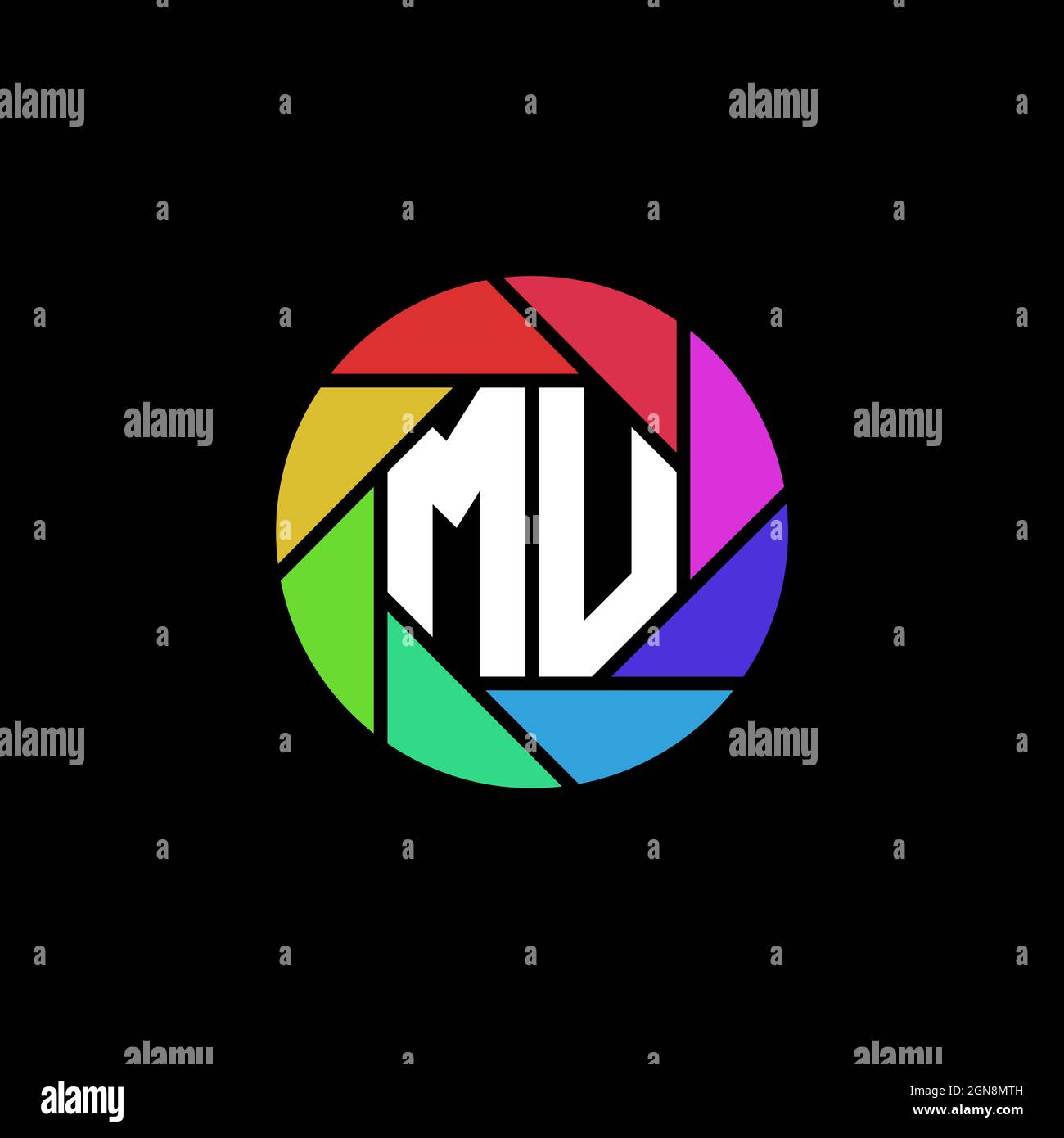 MU Initial ESport gaming logo. Modern head Skull shape template vector ...