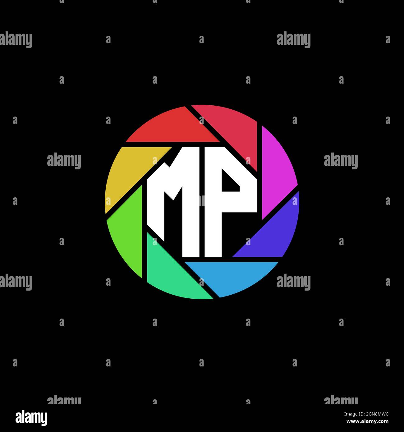 MP Initial ESport gaming logo. Modern head Skull shape template vector ...