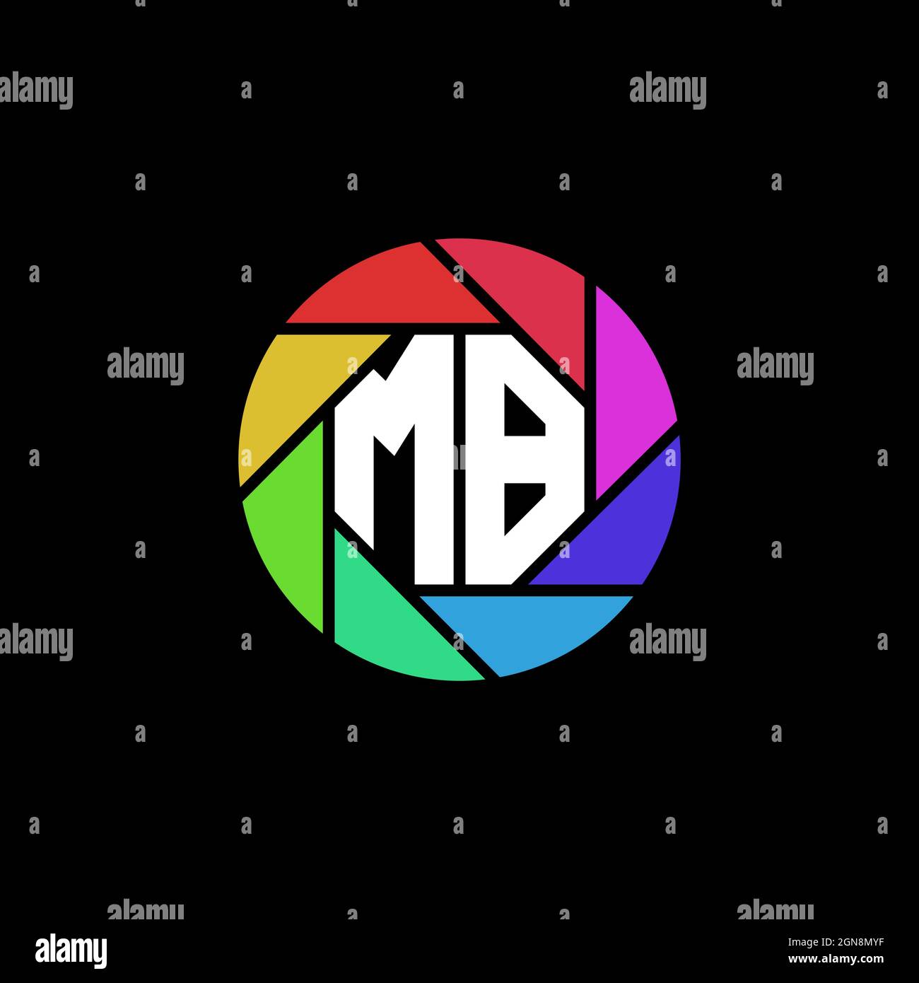 MB Initial ESport gaming logo. Modern head Skull shape template vector ...