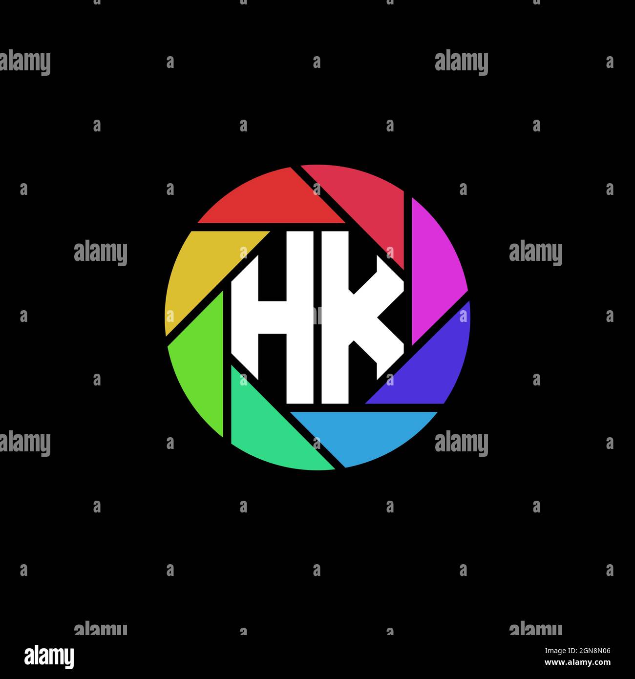 HK Initial ESport gaming logo. Modern head Skull shape template vector ...
