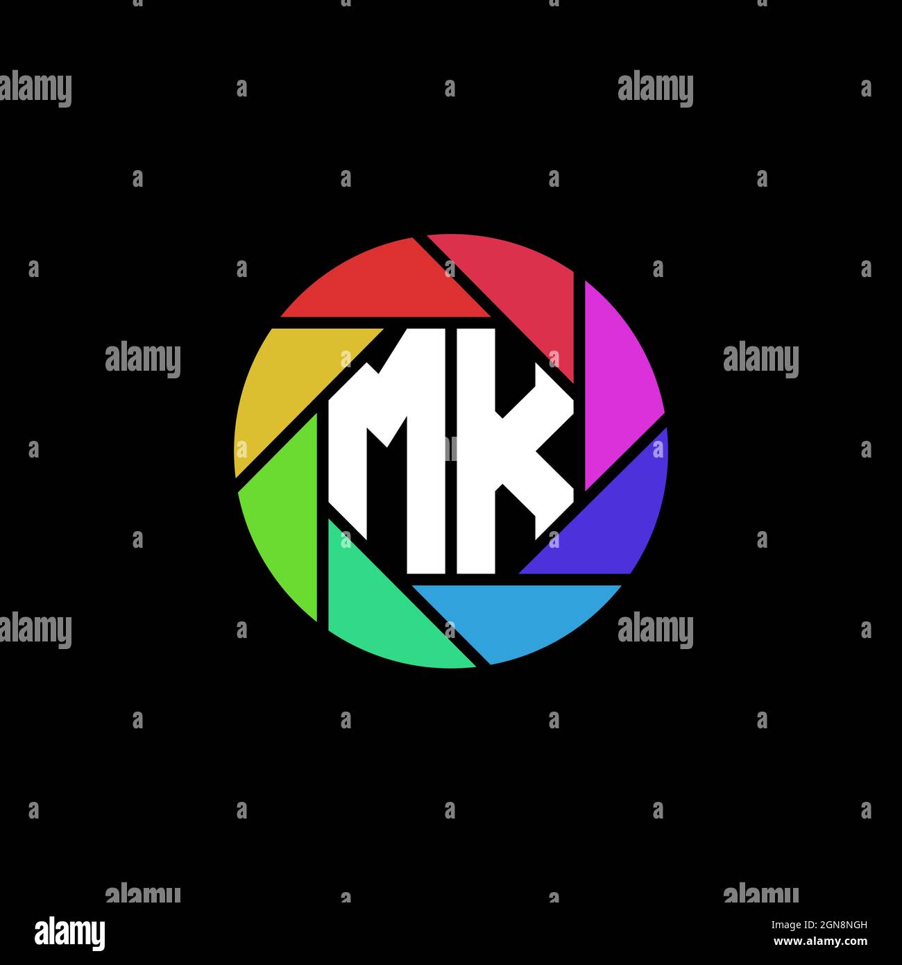 MK Initial ESport gaming logo. Modern head Skull shape template vector ...