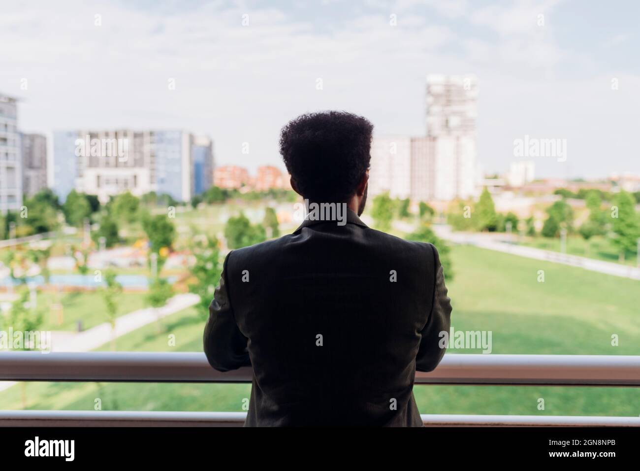Balcony city view hi-res stock photography and images - Alamy