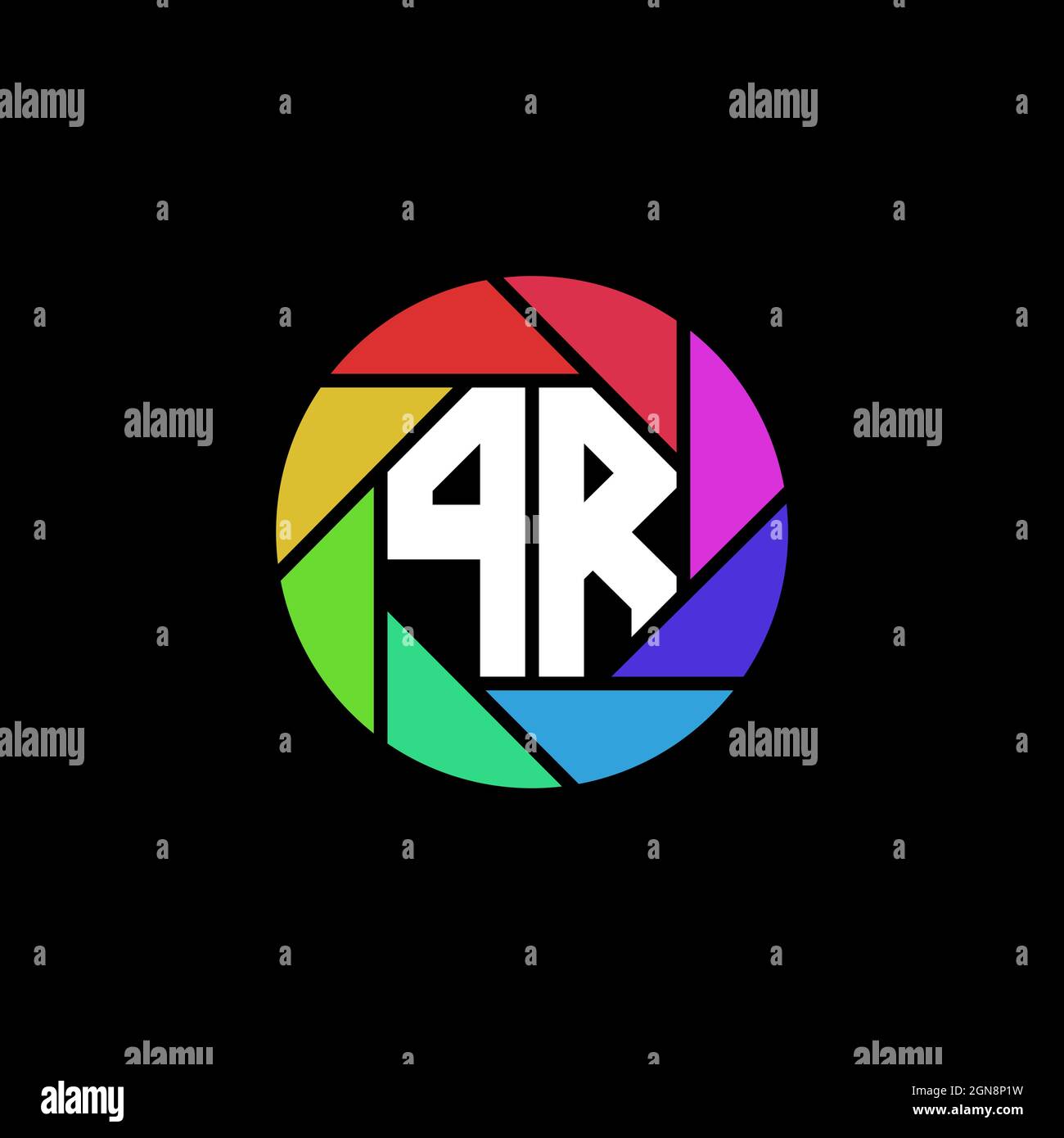 PR Initial ESport gaming logo. Modern head Skull shape template vector ...