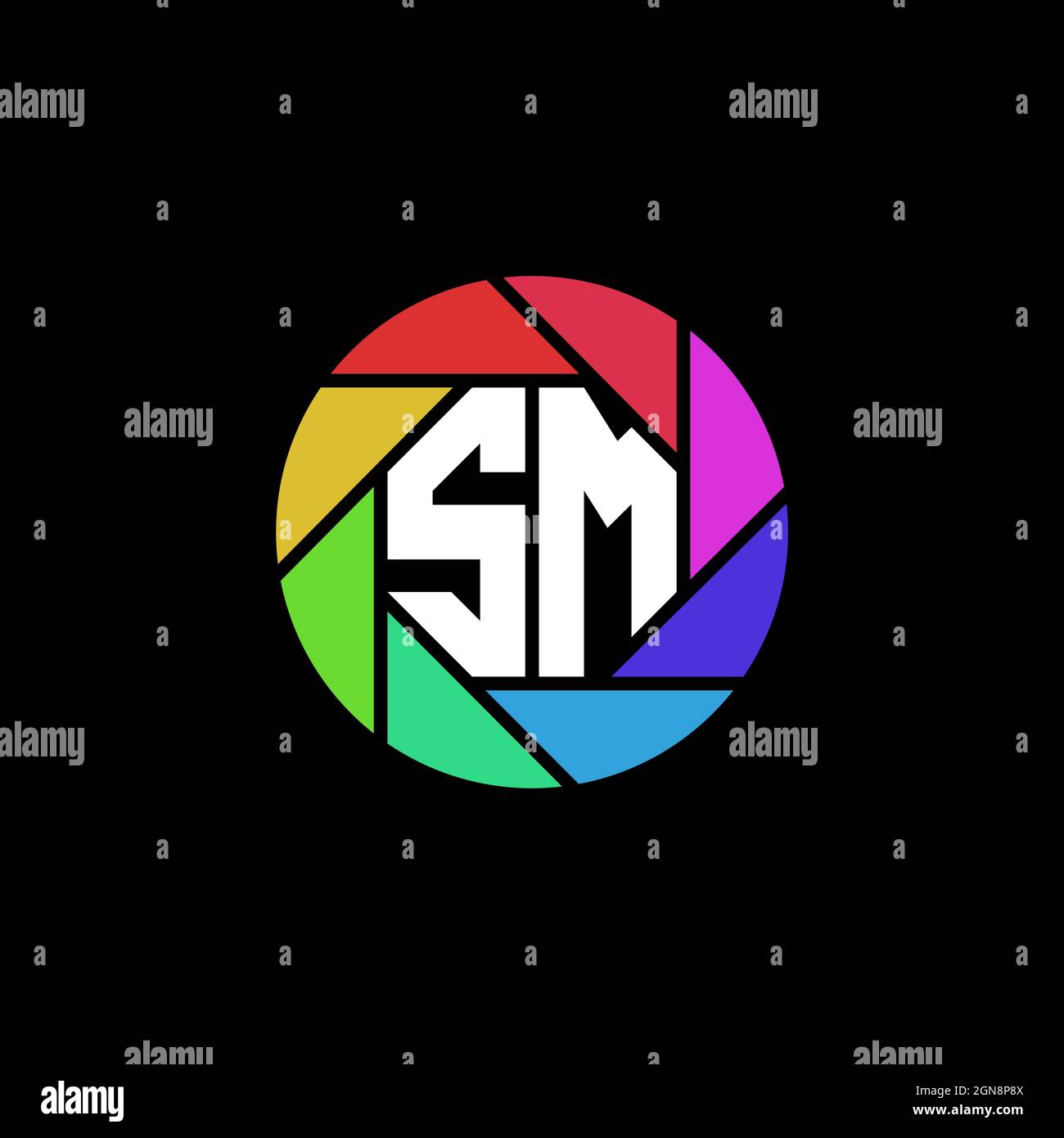 SM Initial ESport gaming logo. Modern head Skull shape template vector ...